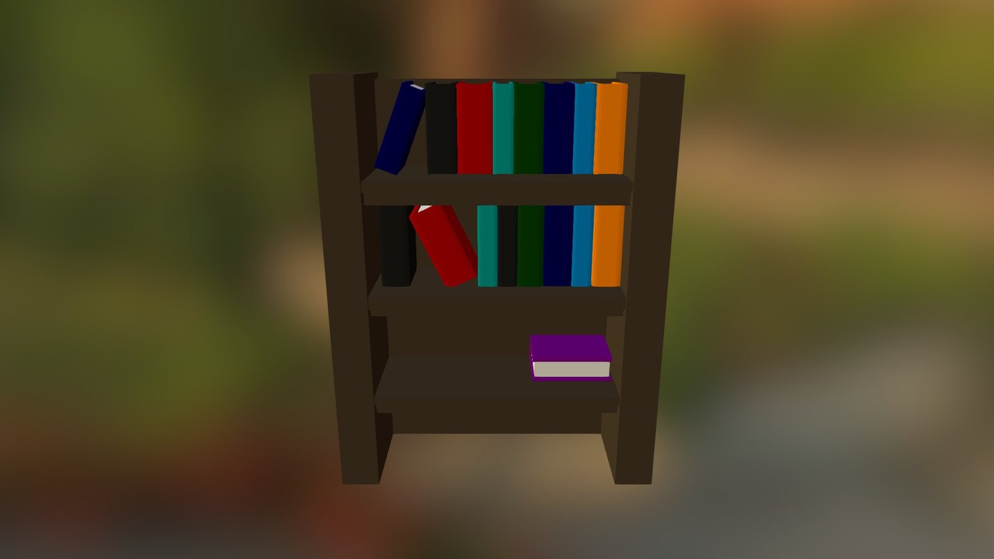 Bookcase - 3D model by Matheus Silva (@matheus.newton) [e808796 ...