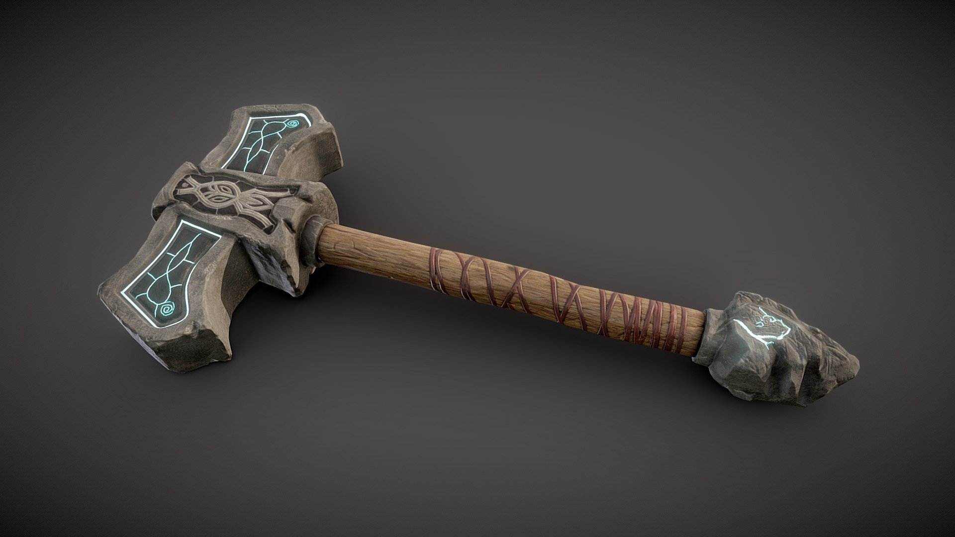 Stone hammer - 3D model by wojciechmiedziocha [e808f54] - Sketchfab