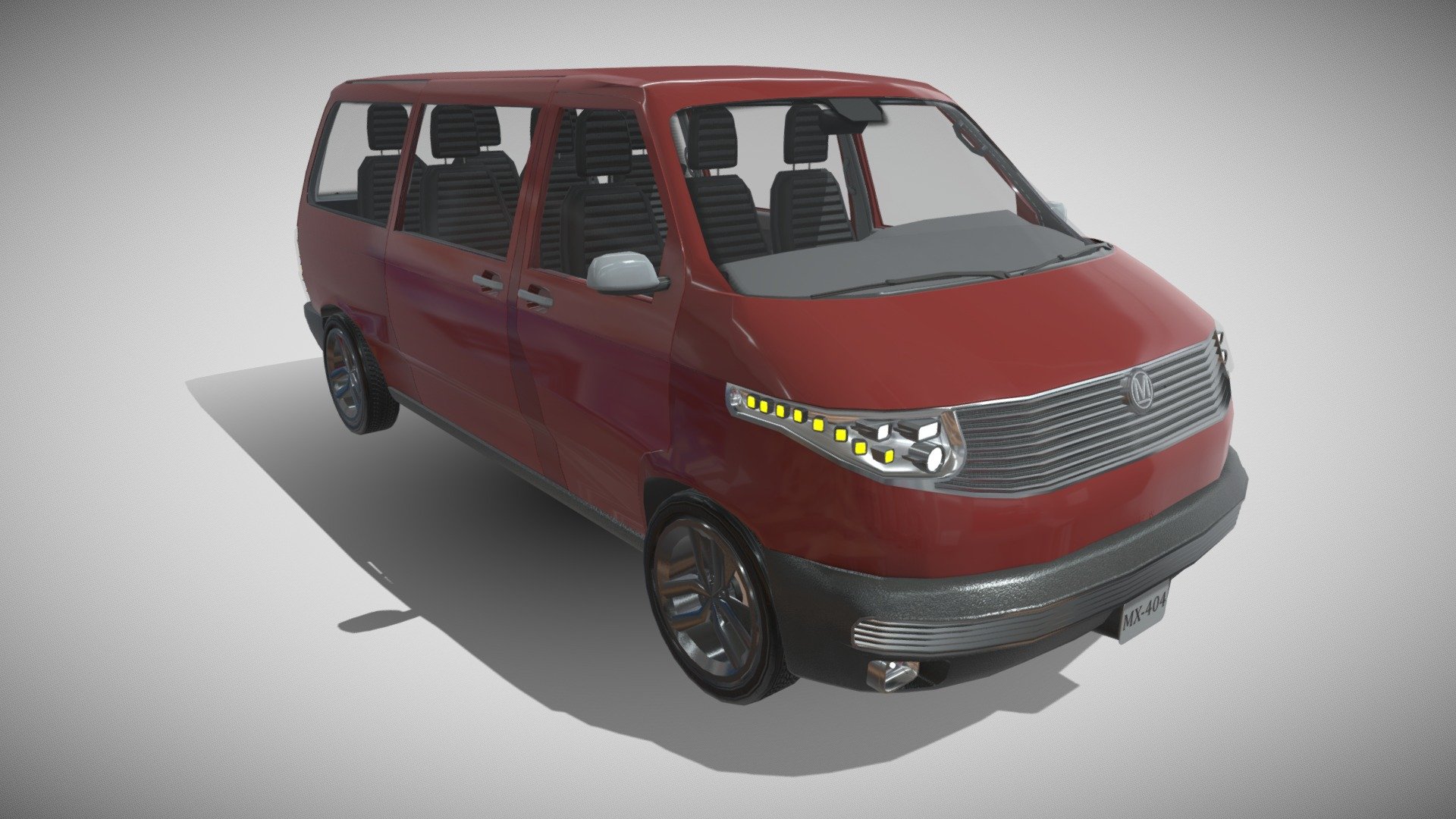 Vehicle - Van (Red) - Buy Royalty Free 3D model by Mixall (@Mixaills ...