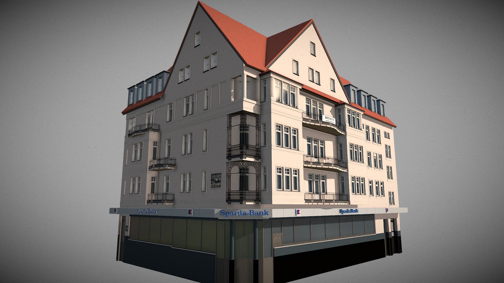 SPARDA-BANK | LOD 03 Apartment Building - 3D model by Zeeshan Murtaza ...