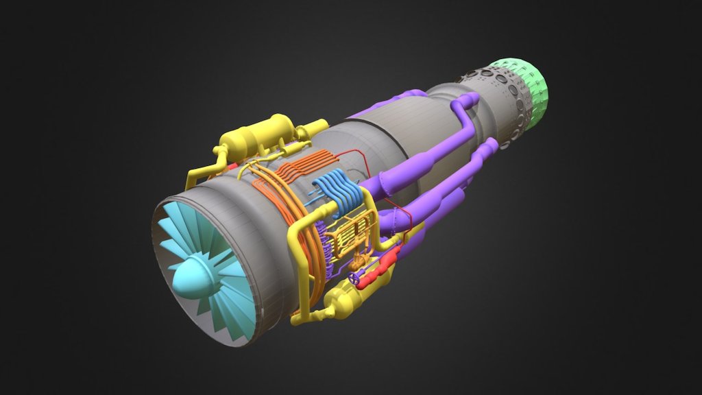 Airplane Engine - Download Free 3D model by Javier DL (@javierdl ...