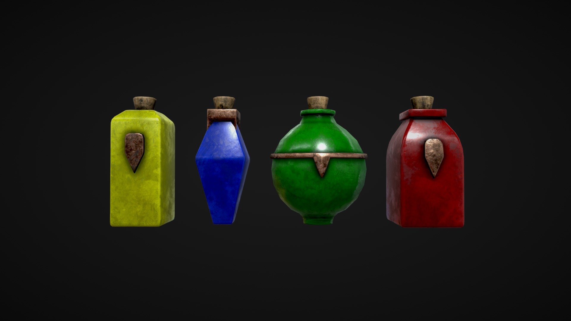 Potions Game Ready Assets - Download Free 3D model by extrin6 3D ...