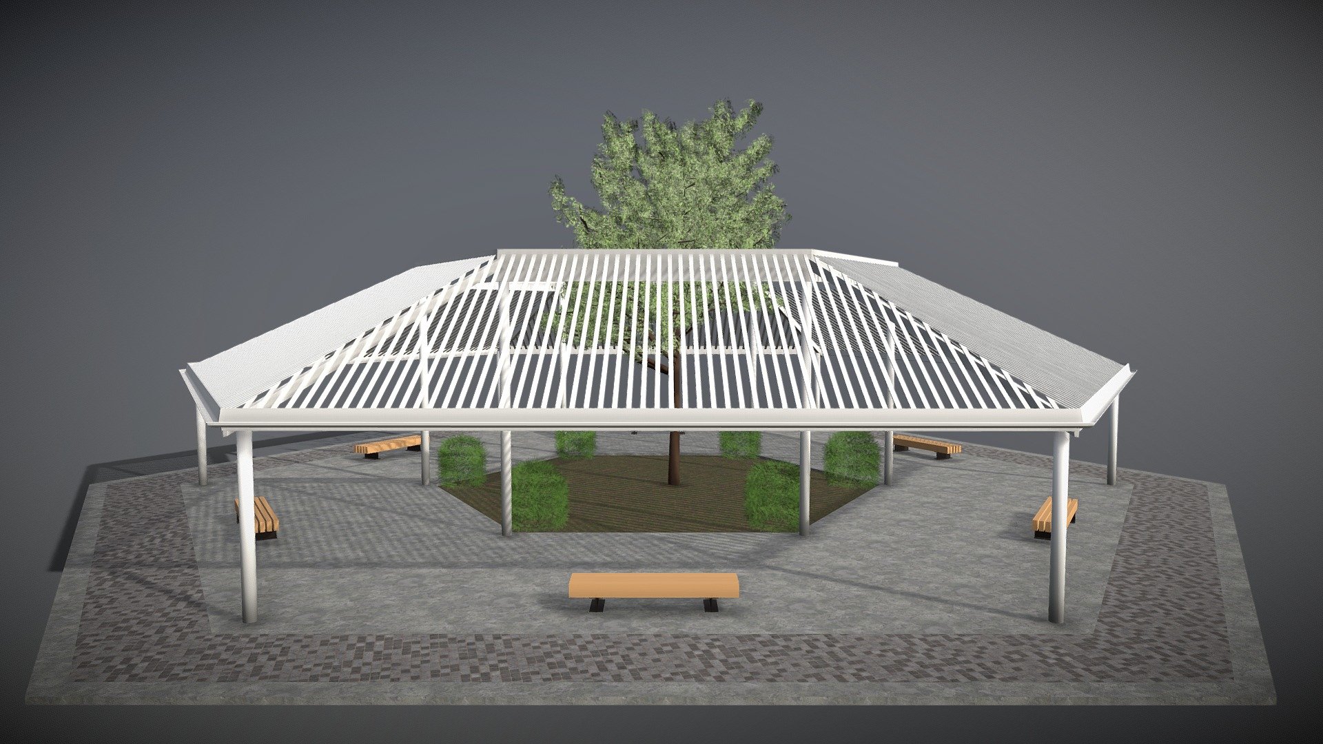 Pavilion 23L01 - Buy Royalty Free 3D model by Jinda (@jindaarch ...