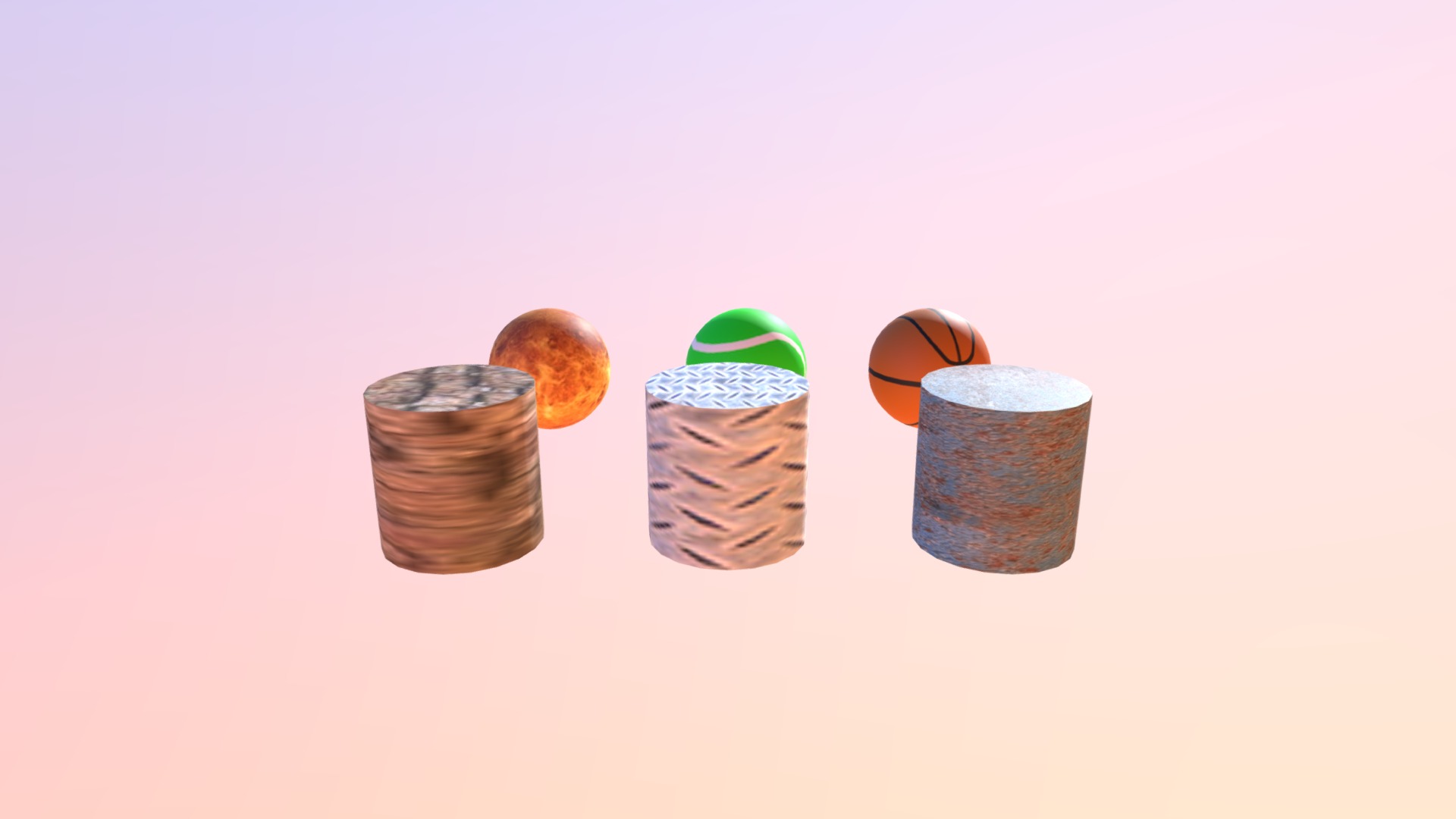 3 Sphere and Cylinder Texture - 3D model by chaonova [e816d4e] - Sketchfab