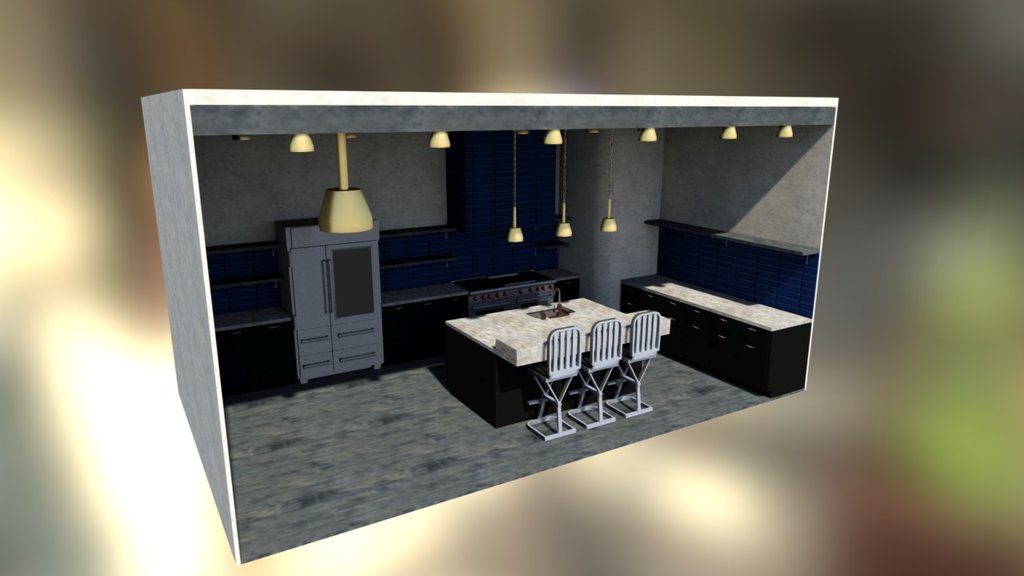 Stoneslab Kitchen - 3D model by Arlen De Cambre (@arlendecambre ...