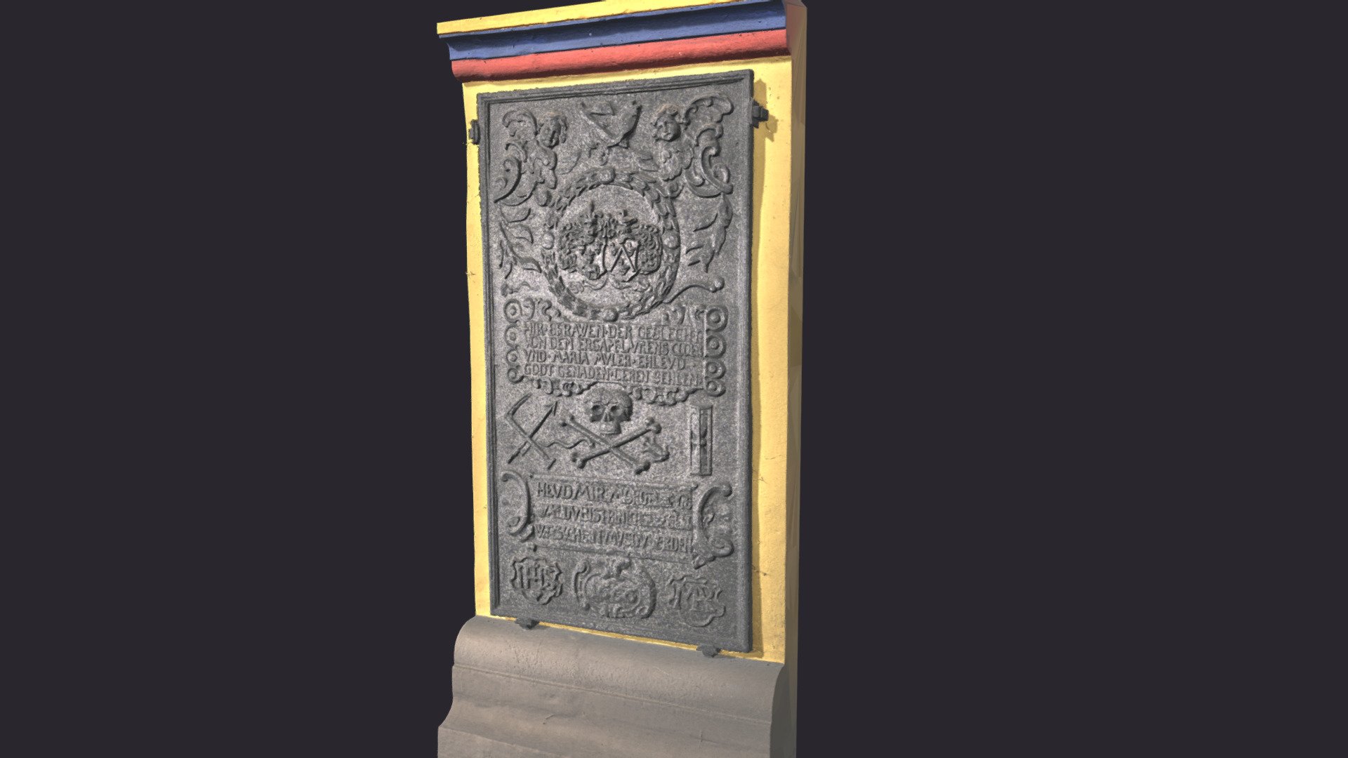 Grave slab 17th century - 3D model by ANIC CAD STUDIO (@aniccadstudio ...