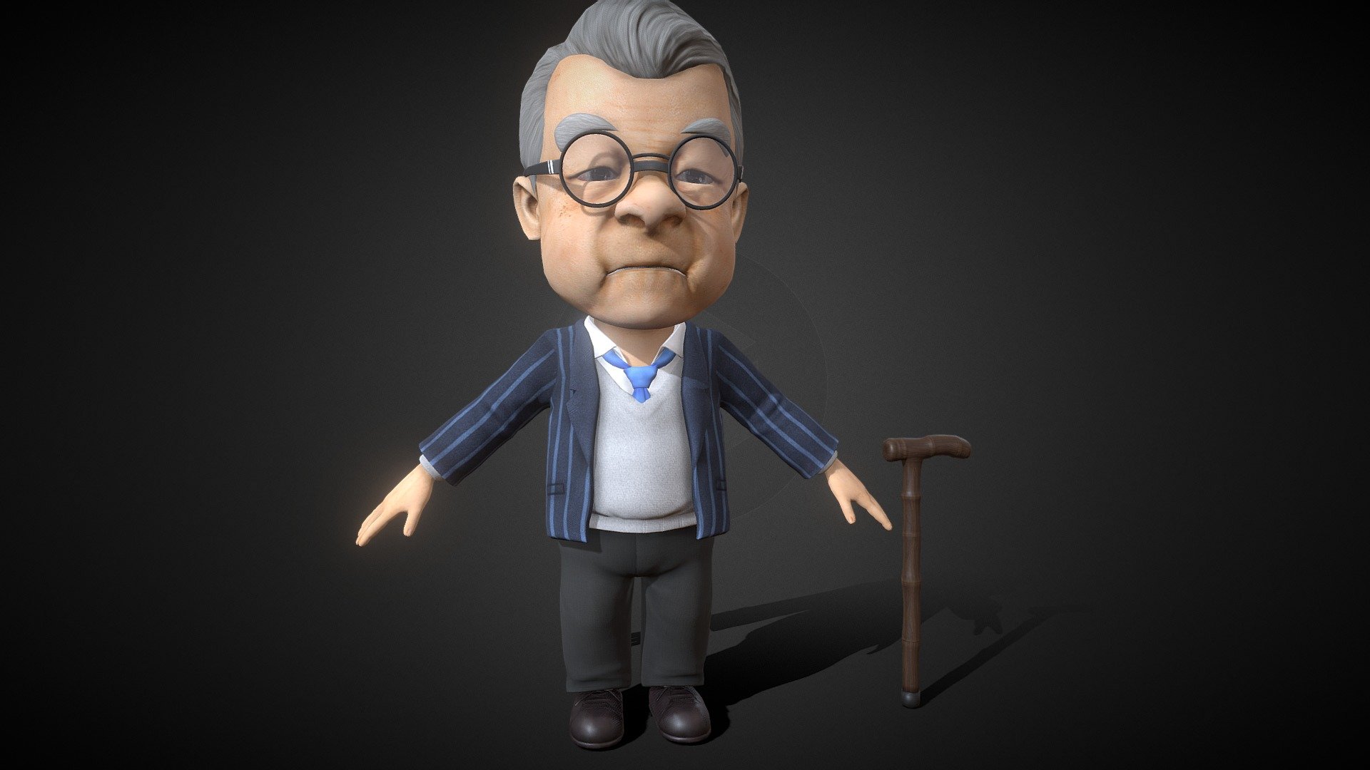 Elderly Man - Buy Royalty Free 3D model by animod [e81c030] - Sketchfab ...
