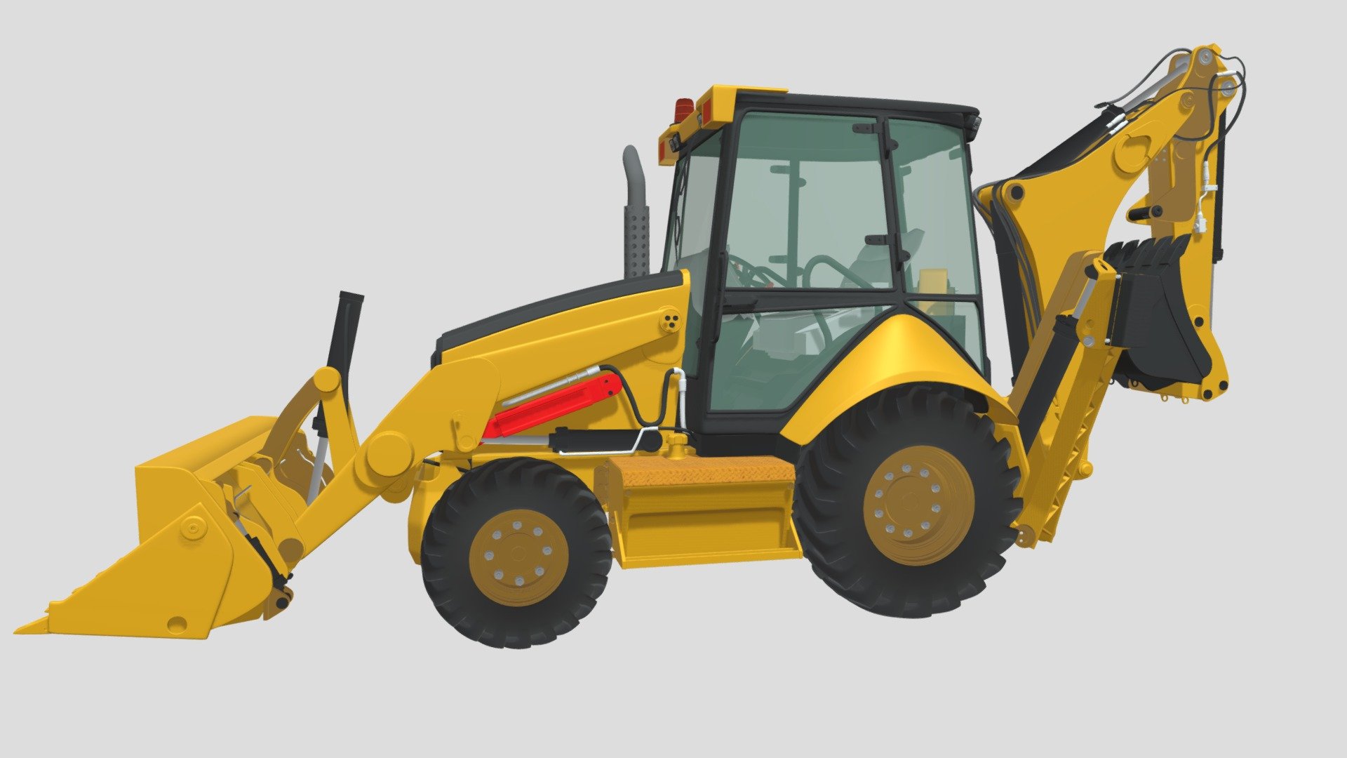 Backhoe Loader - Buy Royalty Free 3D model by 3DHorse [e81fe0f ...