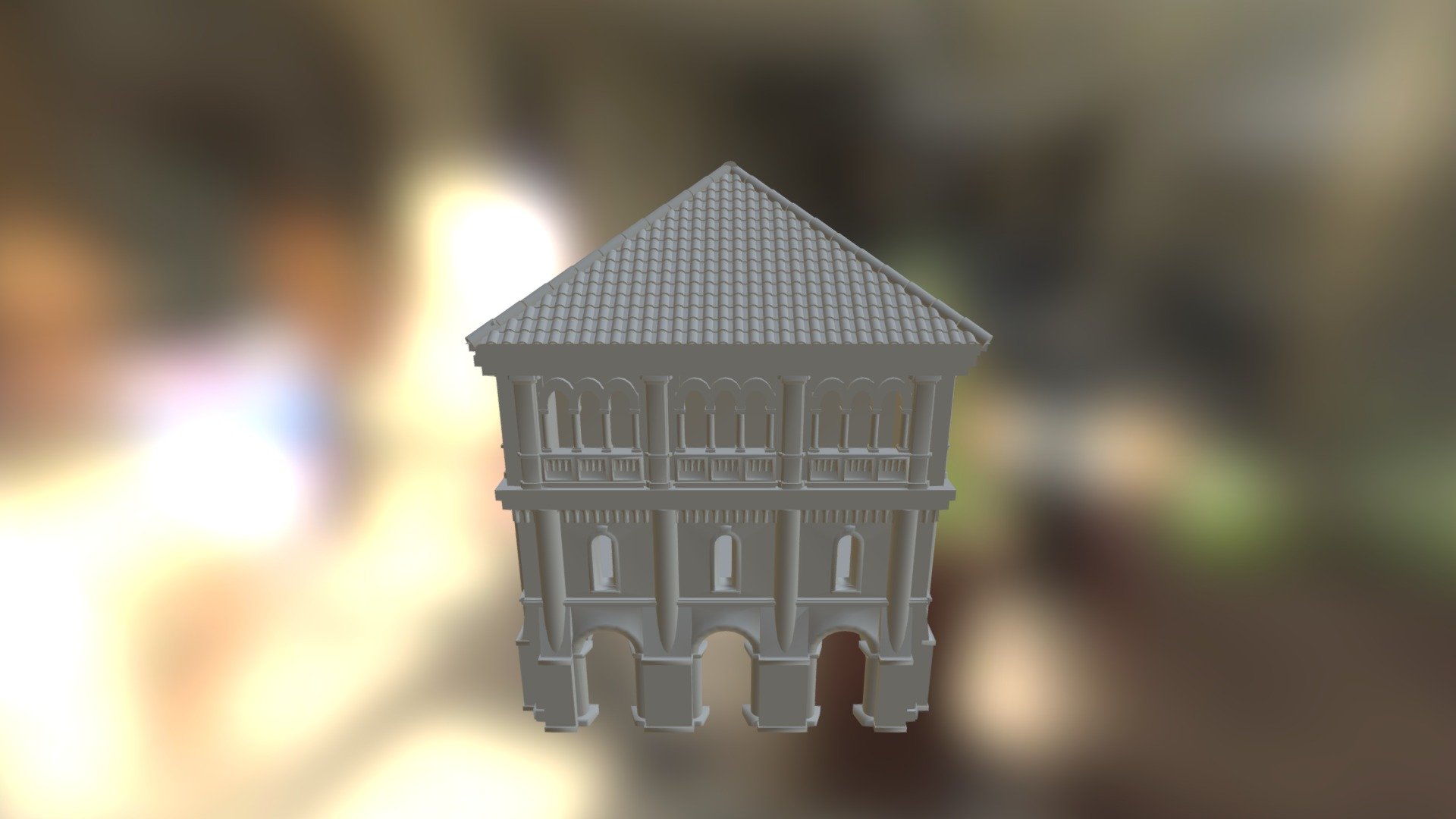 Romanesque Medium Building High Poly - 3D model by snaggler [e81fe76 ...