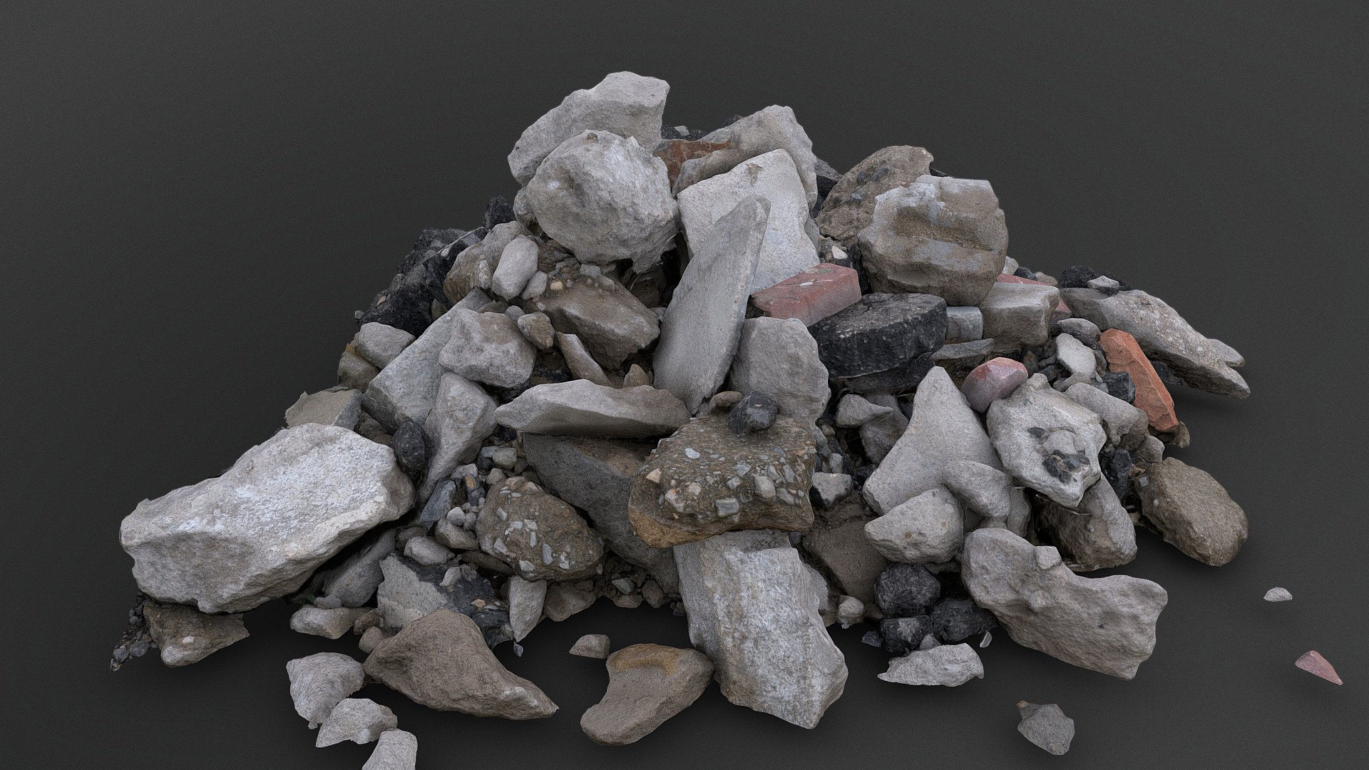 Small dark rubble pile - Buy Royalty Free 3D model by axonite [e8207a8 ...