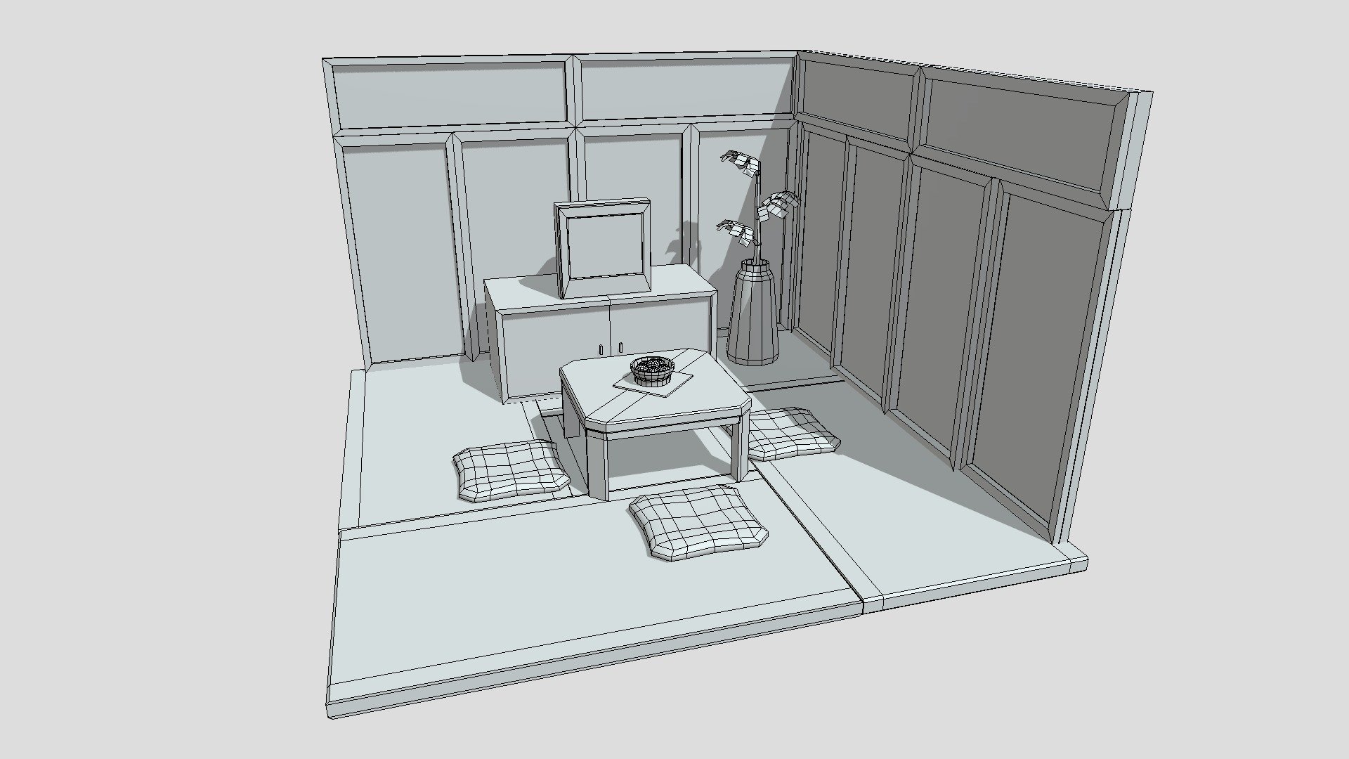 Traditional Japanese Room - 3D model by cbeltran4 [e822d7c] - Sketchfab