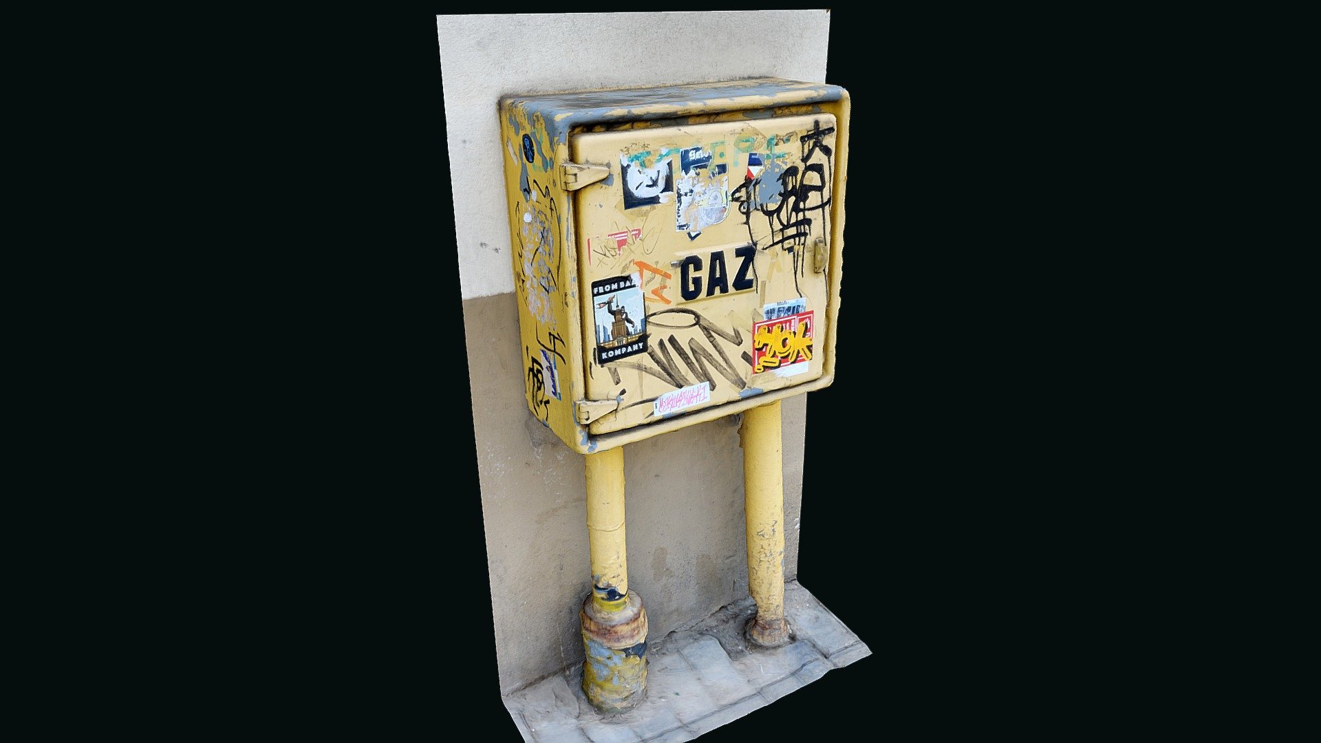 Graffitied Gas Box Photoscan - 3D model by Saulius.Zaura [e82368e ...