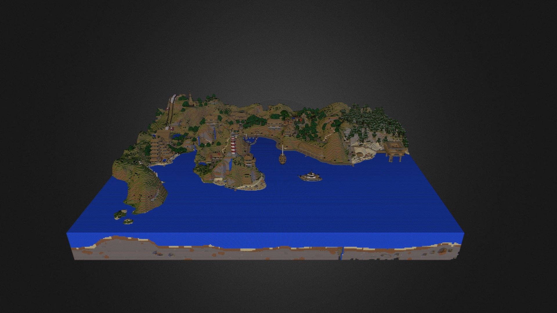 Paradise Bay city (Minecraft) - 3D model by Hugoboss47 (@HugoBrouat ...