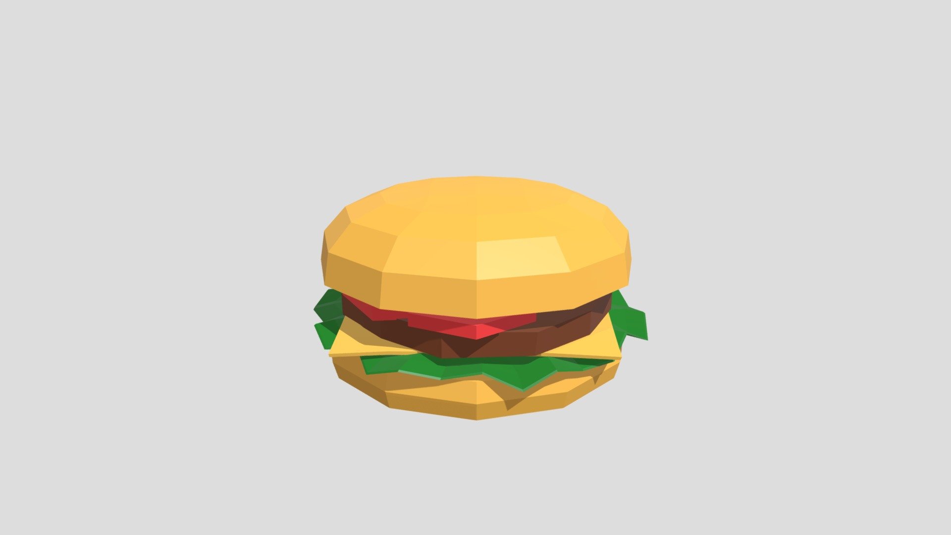 Low Poly Cheeseburger - 3D model by rosariaz [e82d07c] - Sketchfab