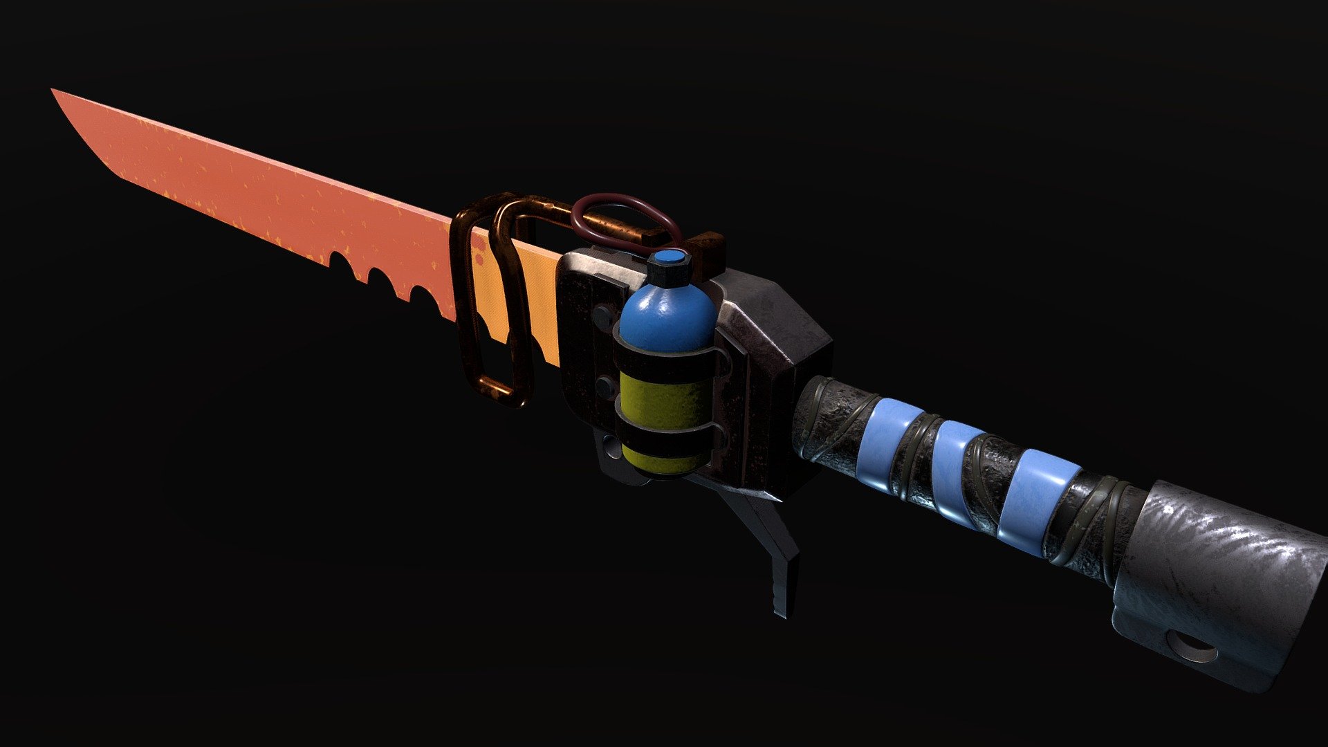 Fire_knife - 3D model by Garbart [e8314dd] - Sketchfab