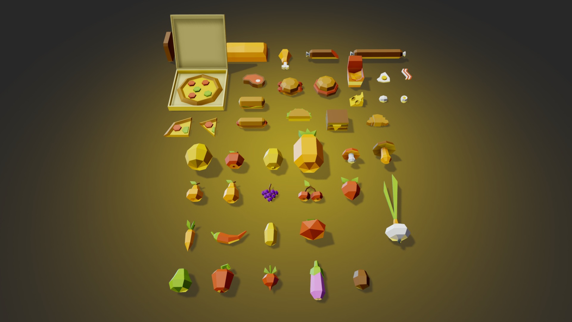 Assets Food - 3D model by Konstantin (@burunduk) [e8343cd] - Sketchfab