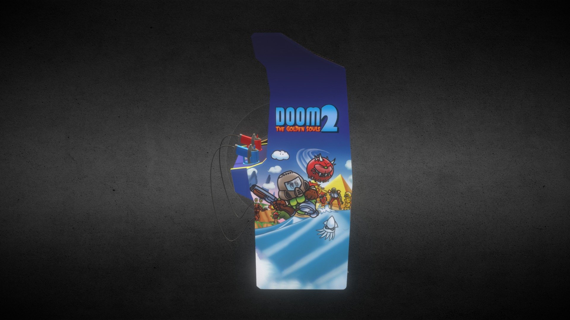 'DOOM the golden souls 2' arcade machine - 3D model by Jimmy Dadema ...