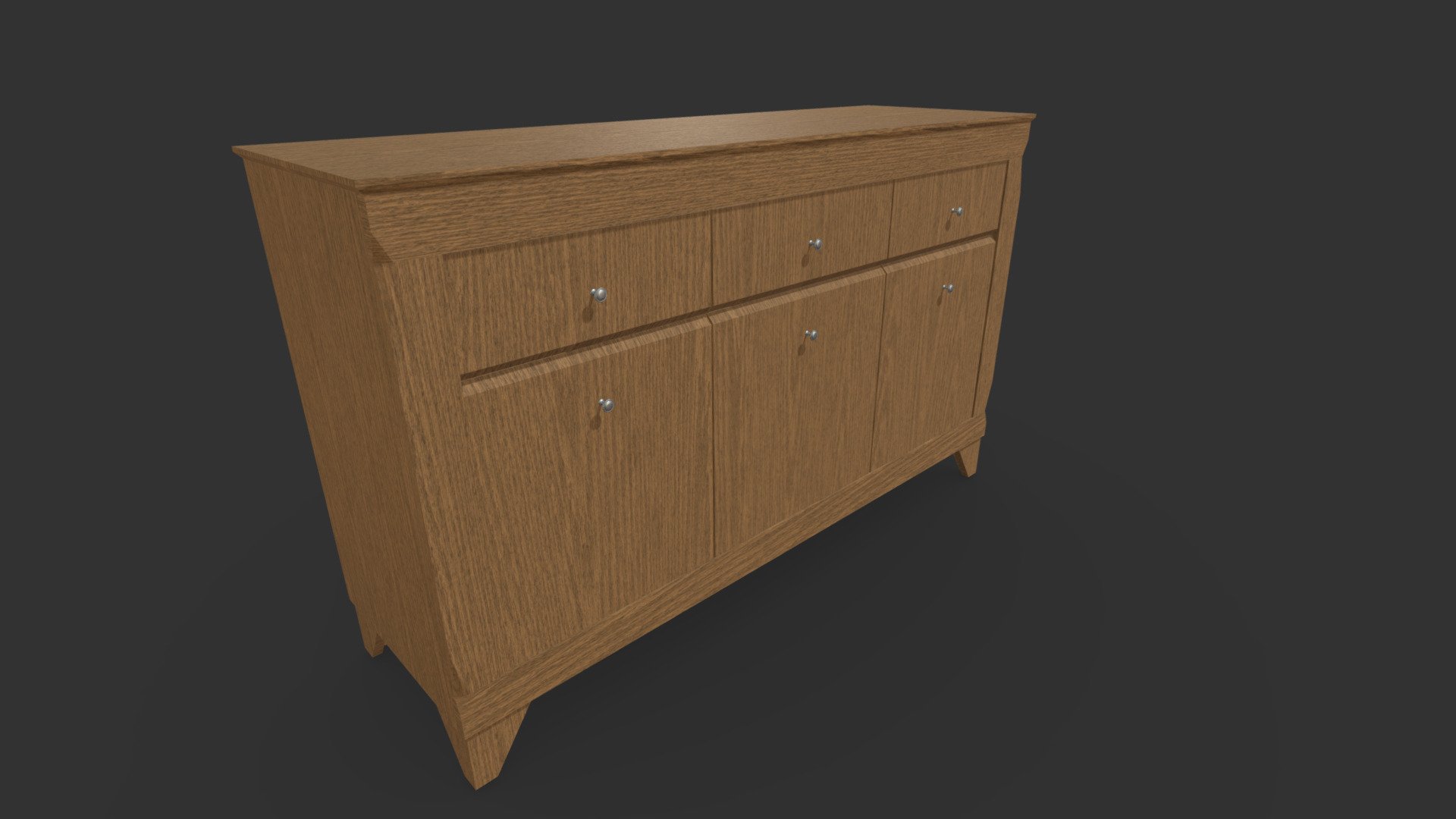 Wooden commode - 3D model by TurboBird [e838df8] - Sketchfab