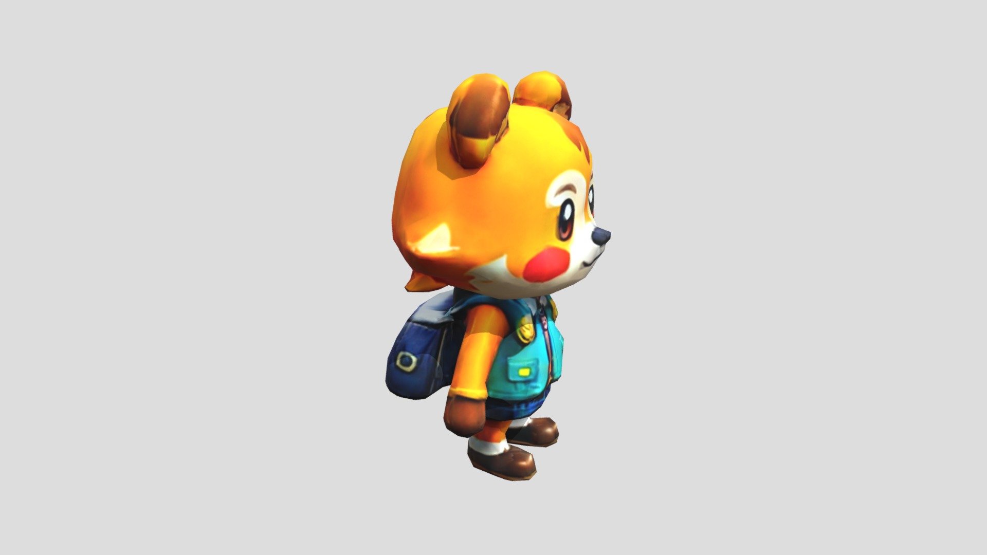 A character from Animal Crossing stands in a gra - Download Free 3D ...
