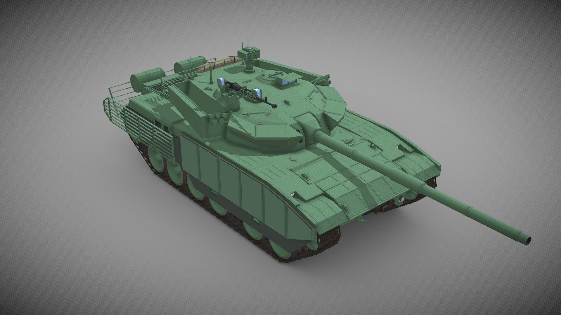 [Original Design] Type-80 MBT - Download Free 3D model by EXcalibur117 ...