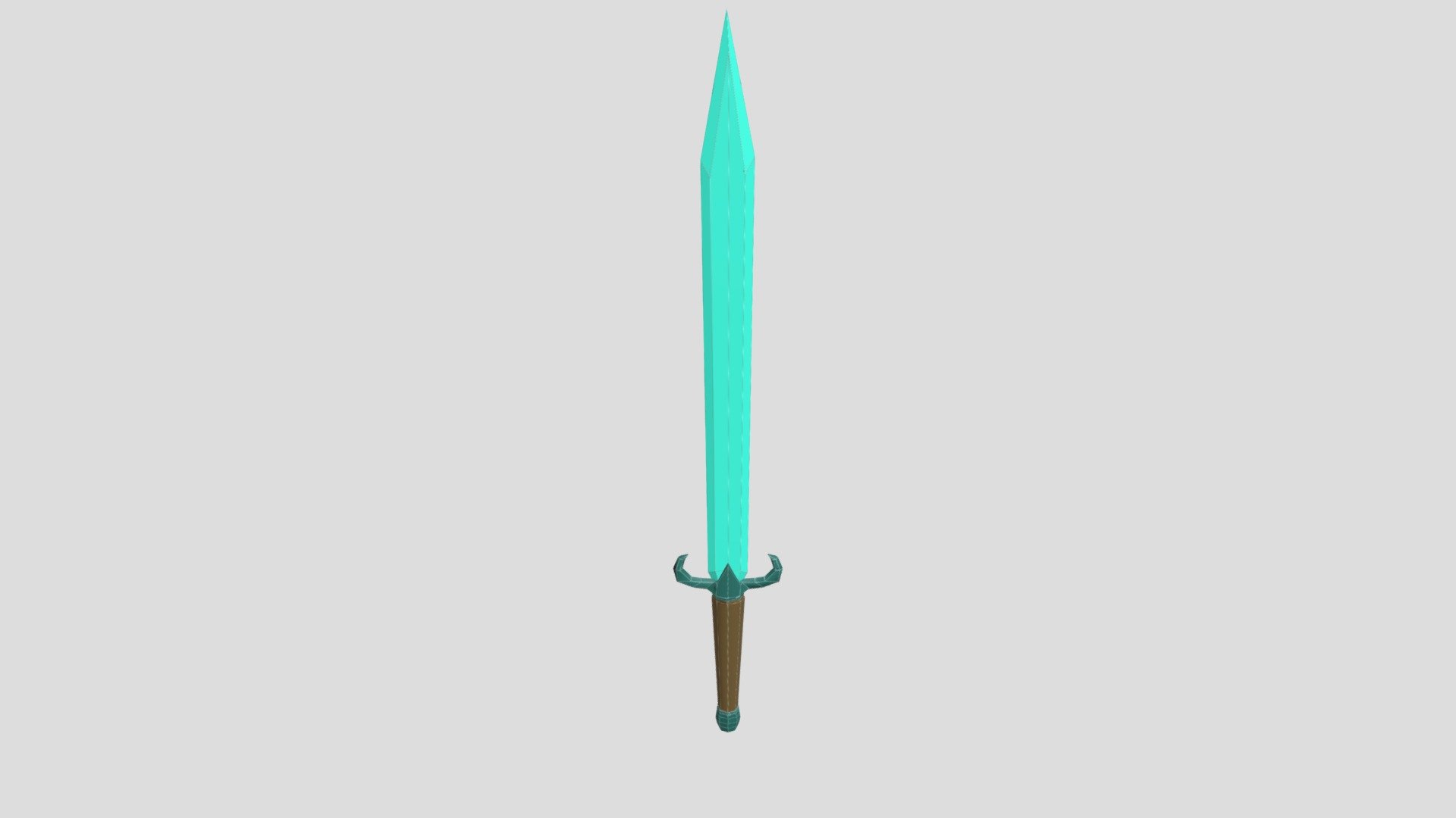 Lowpoly sword made of diamonds - Download Free 3D model by TomatoRuler ...