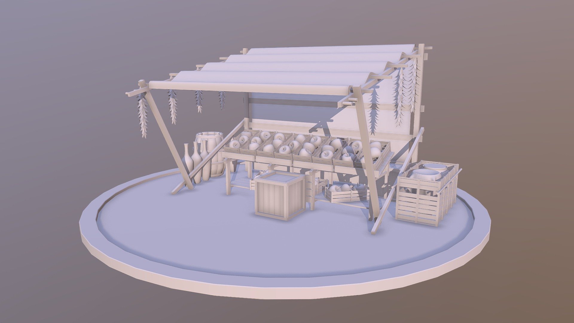 Medieval Market - 3D model by max_dsw [e84a781] - Sketchfab
