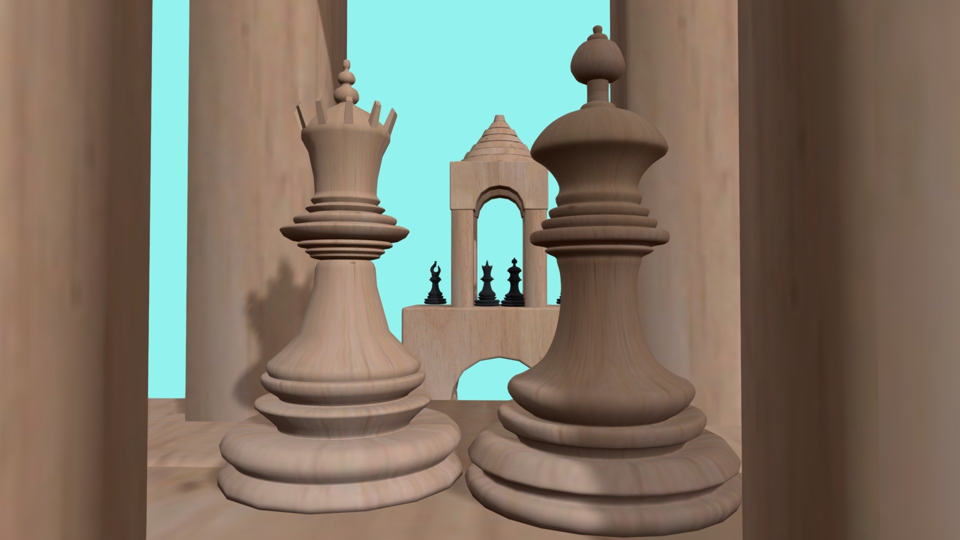 ChessCastleTextured - Download Free 3D model by lukekarem [e84c2bf ...