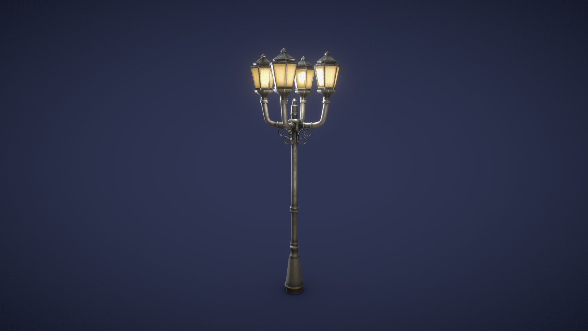 Stylized Streetlamp - Low Poly Game Asset - Buy Royalty Free 3D model ...