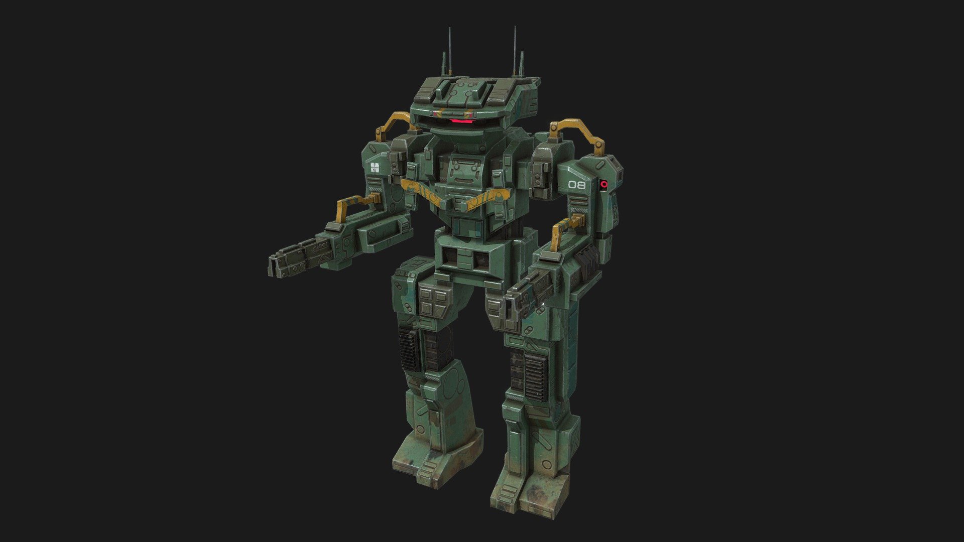 Low poly assault robot warriow unit - 3D model by Alexandr33D (@vympel ...