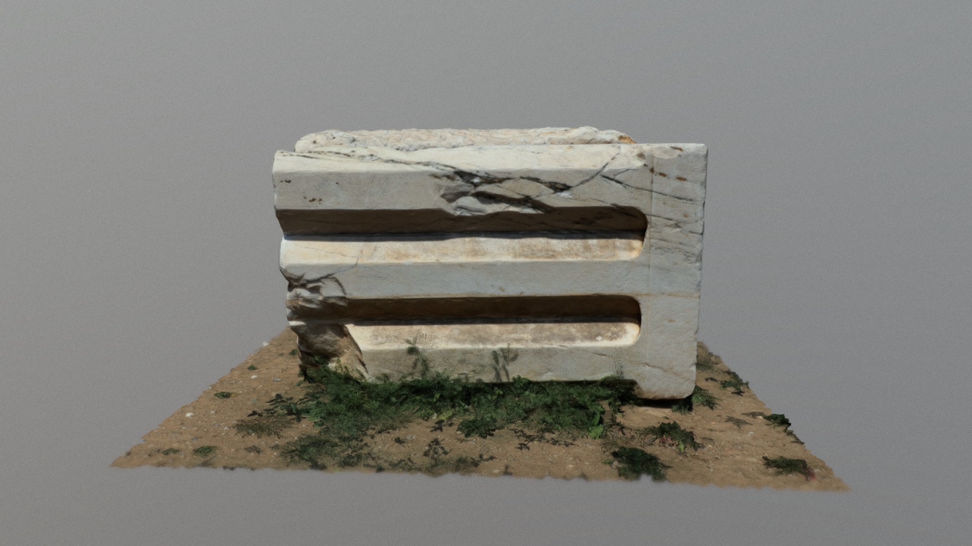Triglyph from the Telesterion of ancient Eleusis - 3D model by dimitsal ...