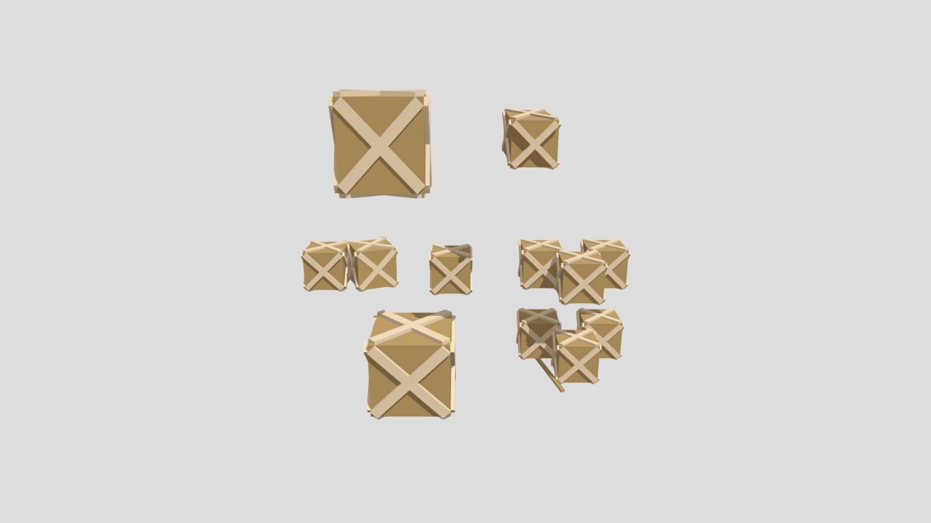 DOORS FLOOR 2 Roblox Crates model - Download Free 3D model by ...