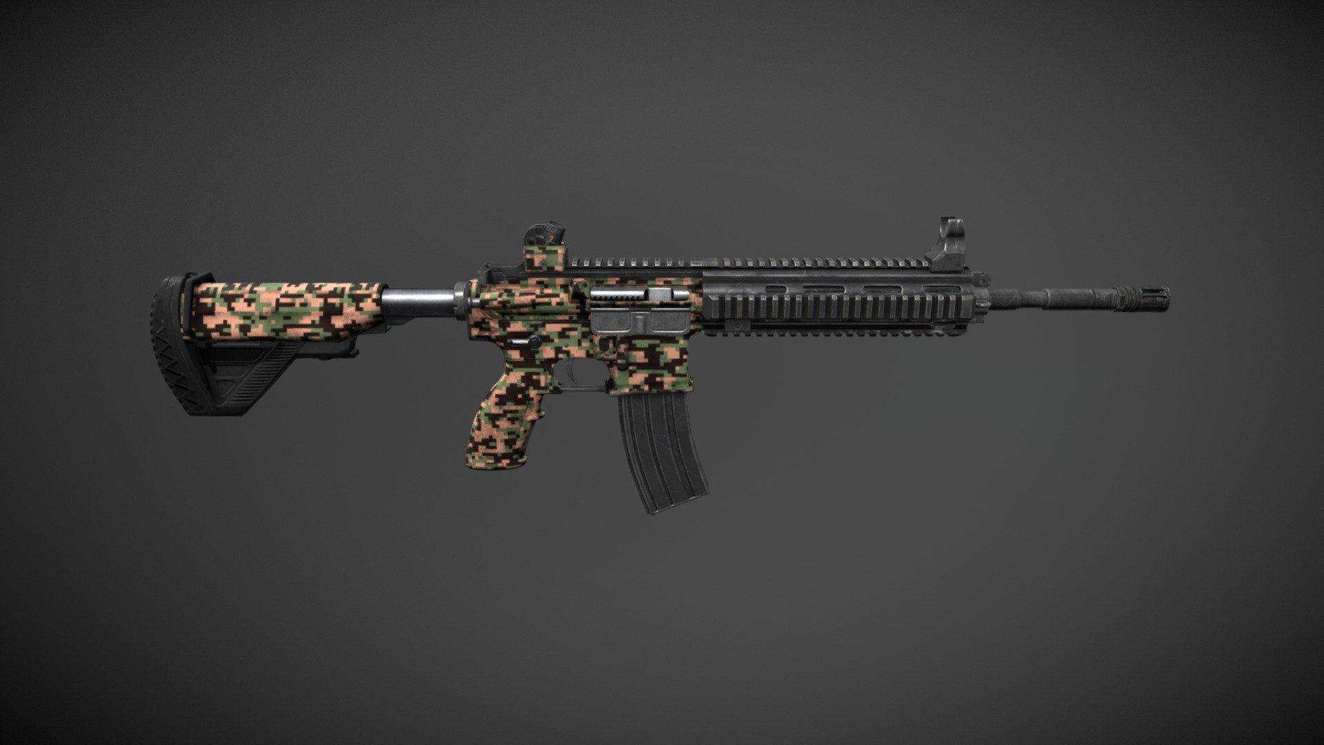 JUNGLE DIGITAL - M416 - 3D model by PUBGShowcase [e8577a7] - Sketchfab