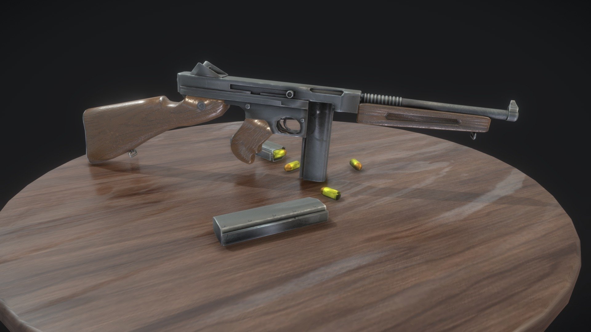 Submachine Thompson - 3D model by Alegua3D [e85a119] - Sketchfab
