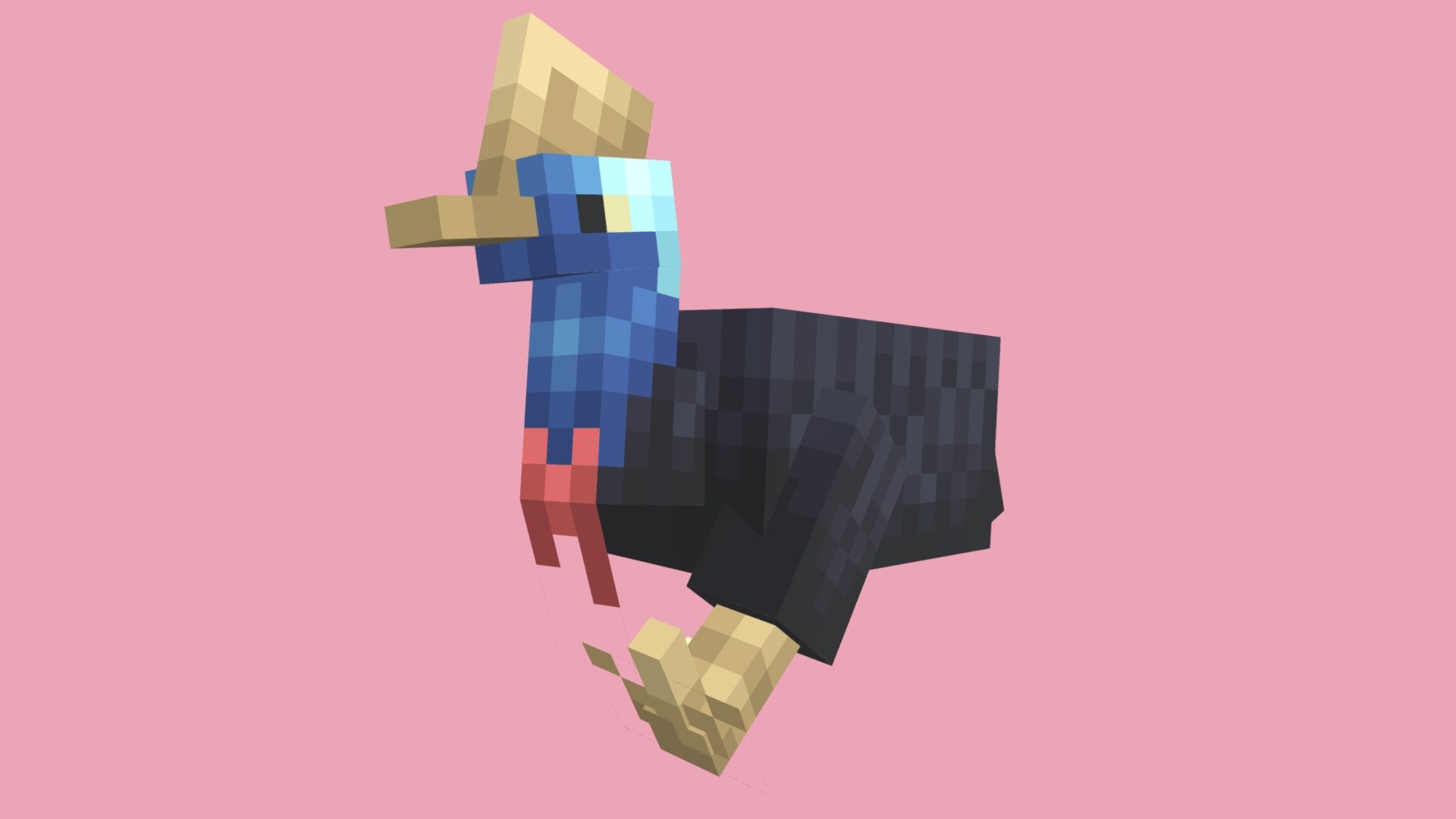 Minecraft Cassowary - 3D model by Nog's Menagerie (@nogs-menagerie ...