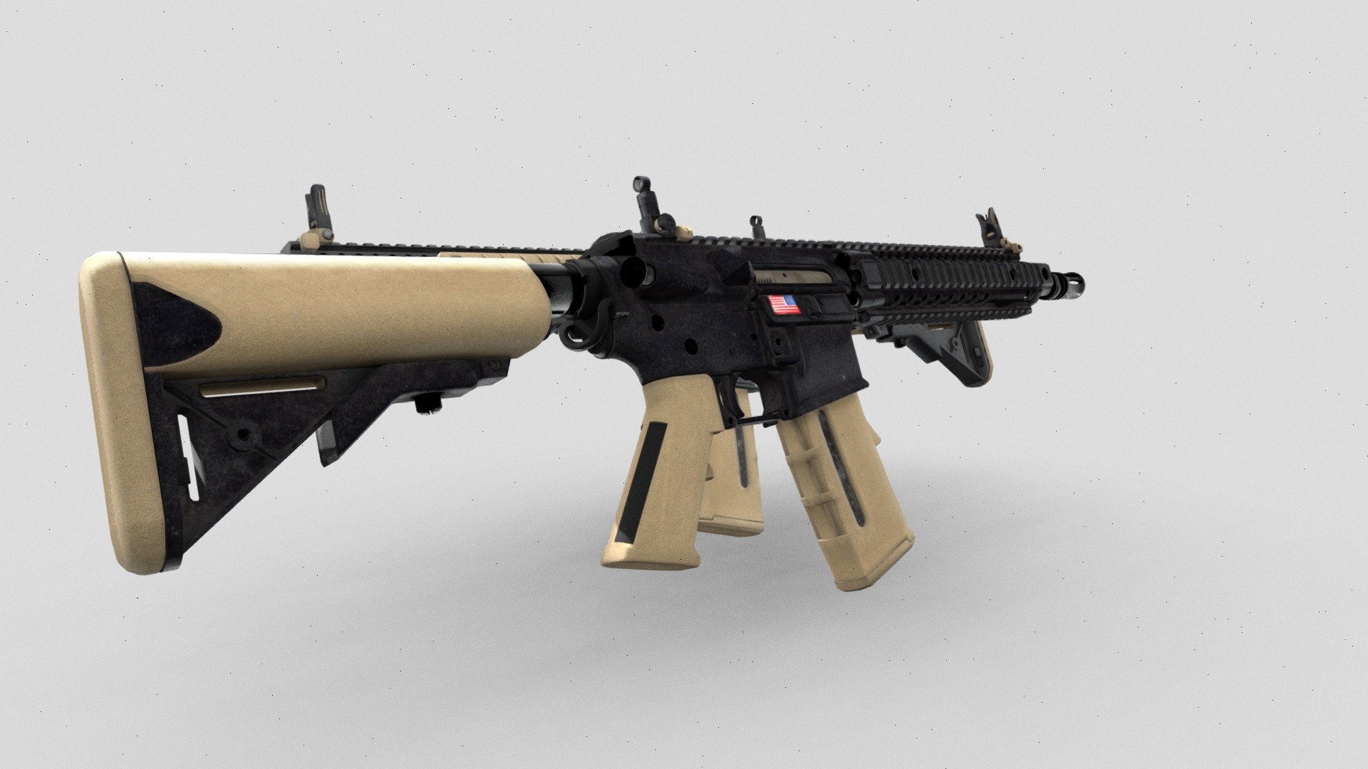 Mk.18 M4A1 - 3D model by _Muzaev [e8683de] - Sketchfab