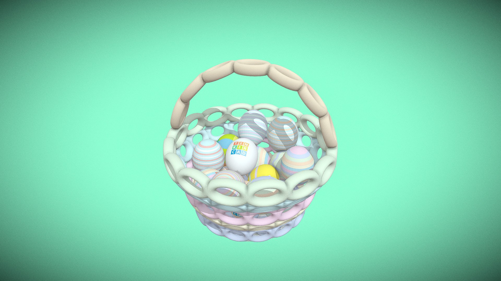 Easter Egg Basket - 3D model by MarcelP. Tinkercad (@MarcelP.Tinkercad ...