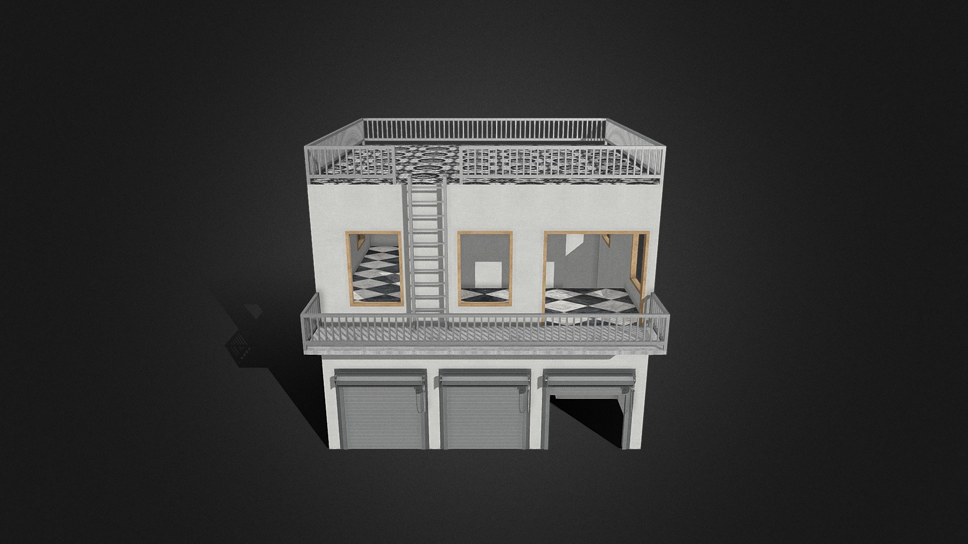 CALL OF DUTY 4 MODERN WARFARE BACKLOT BUILDING - Download Free 3D model ...