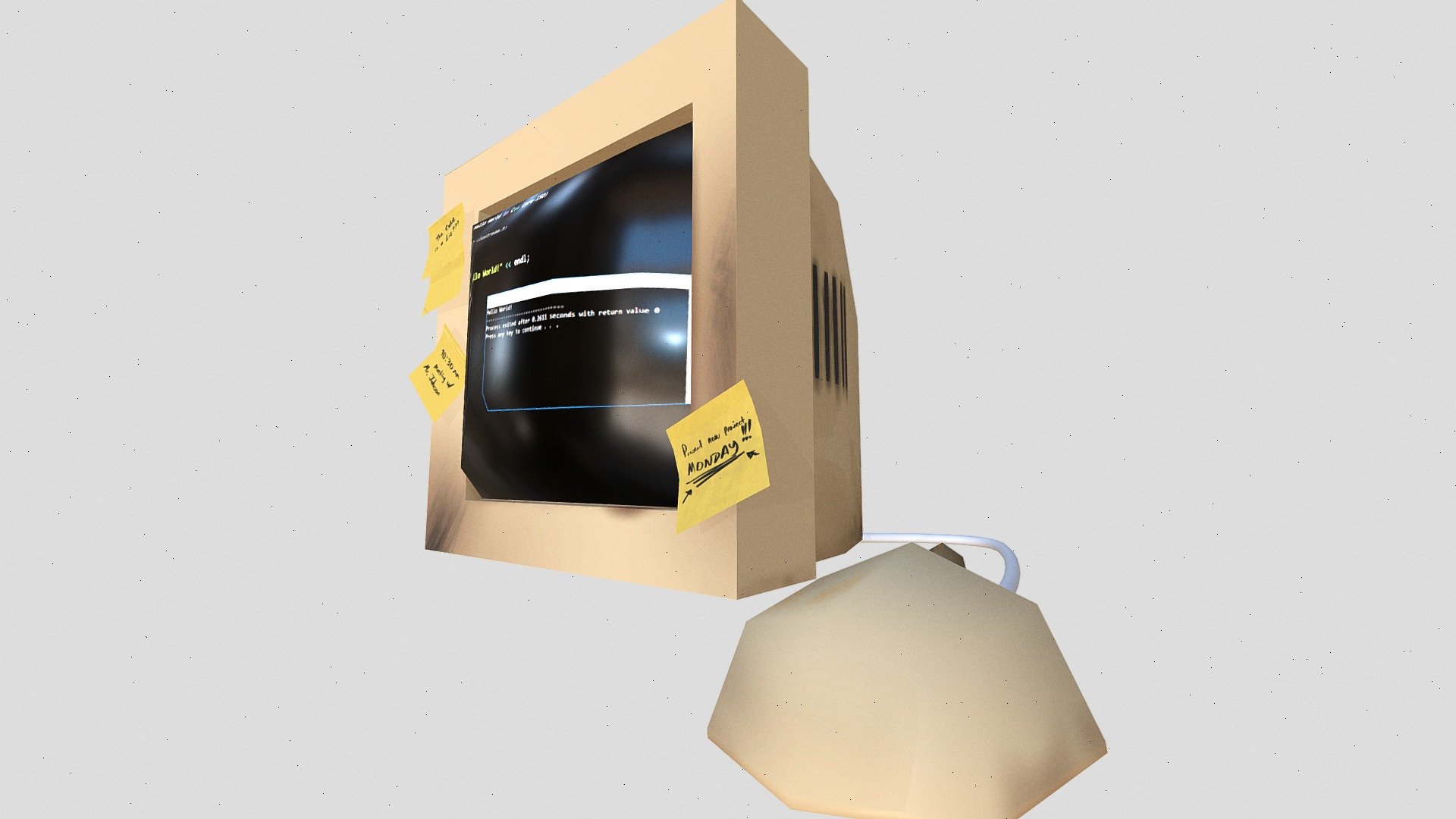 Old 90's Computer - Download Free 3D model by Dat Art Fye ...