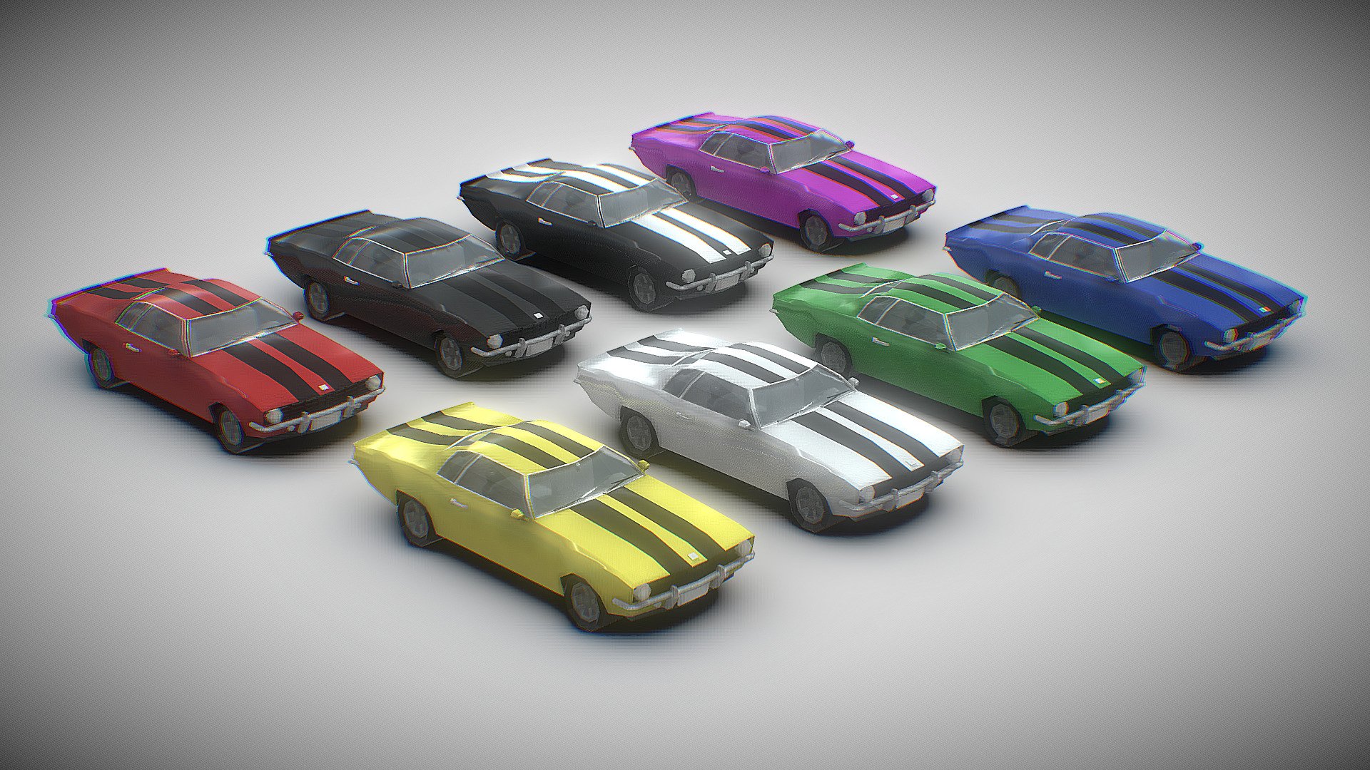 Muscle Car [Low Poly] - Download Free 3D model by Islide [e87d9b9 ...