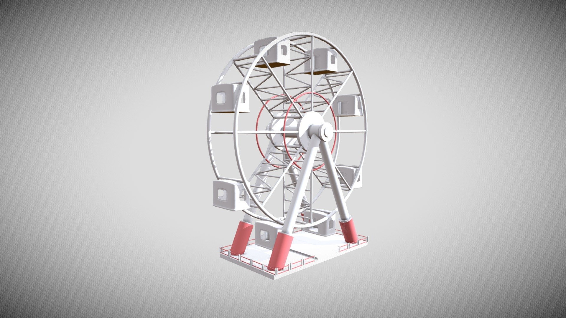 Simple Ferris Wheel - 3D model by SubSurreal 3D (@subbeddw) [e87fc45 ...