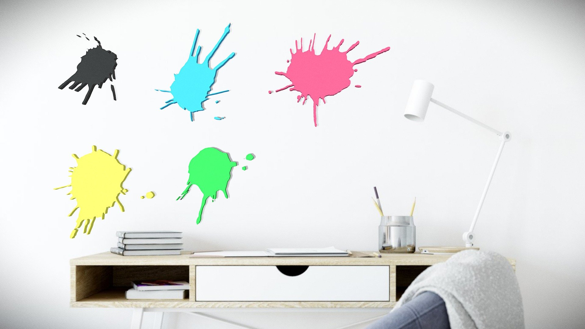 Paint splattering - Buy Royalty Free 3D model by Sofsdesigns [e87fc52 ...