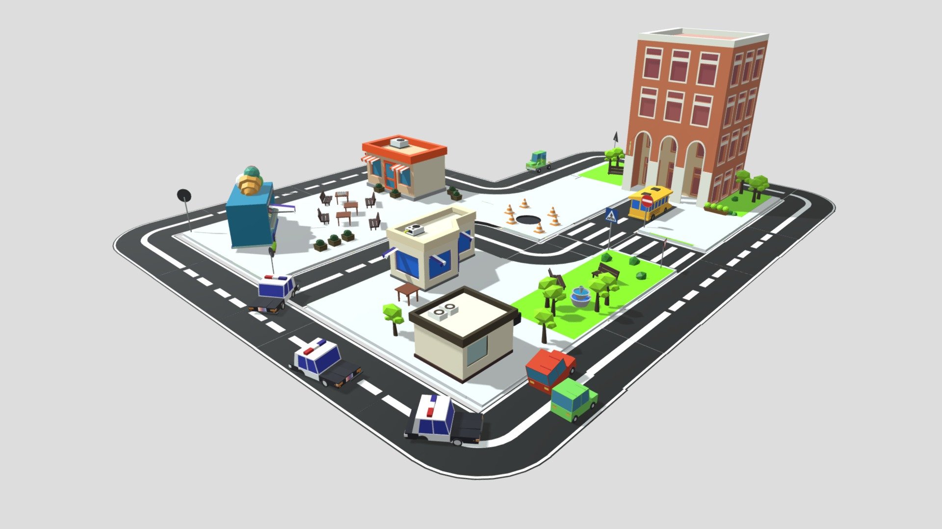 Strada - Download Free 3D model by alemenemiao [e87fc86] - Sketchfab