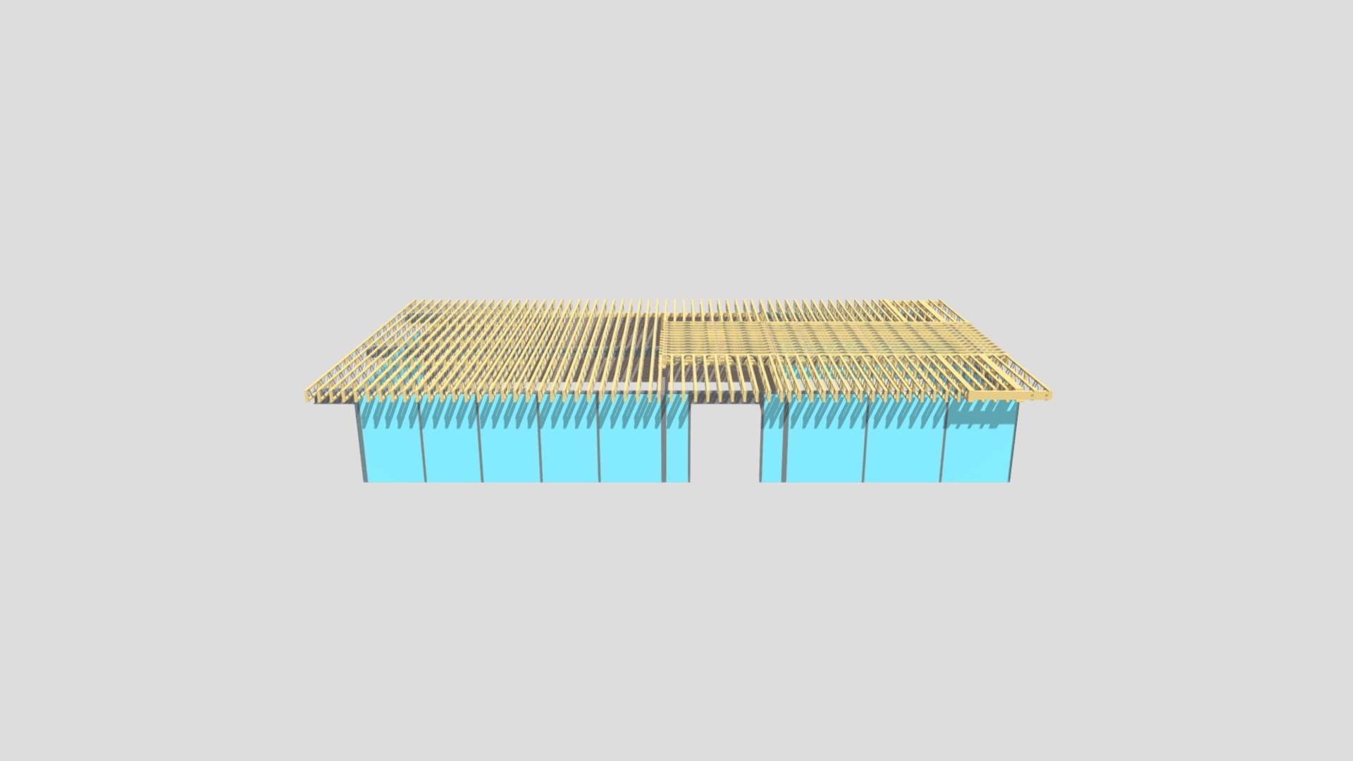 Community Building Roof Rafters - Download Free 3D model by Dermf ...