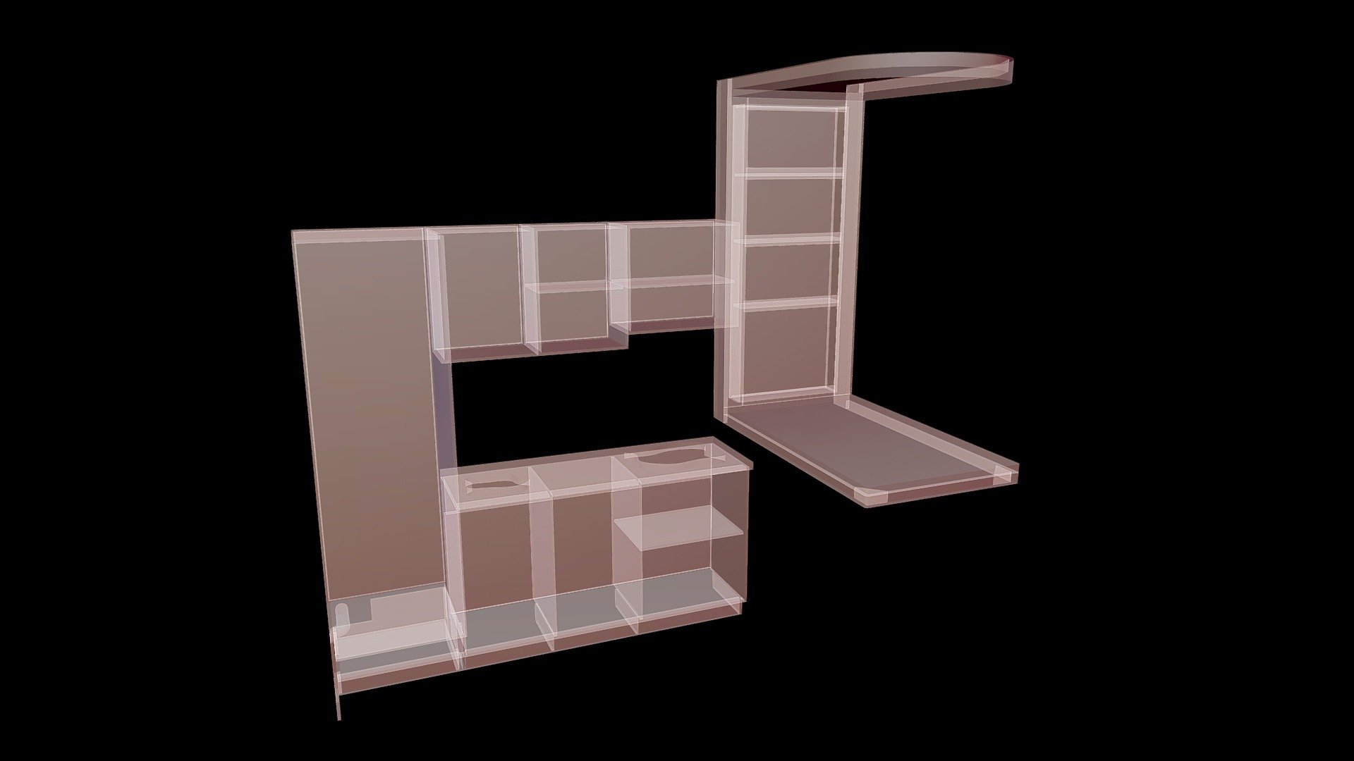 Kitchen + Bar - 3D model by BGood [e881069] - Sketchfab