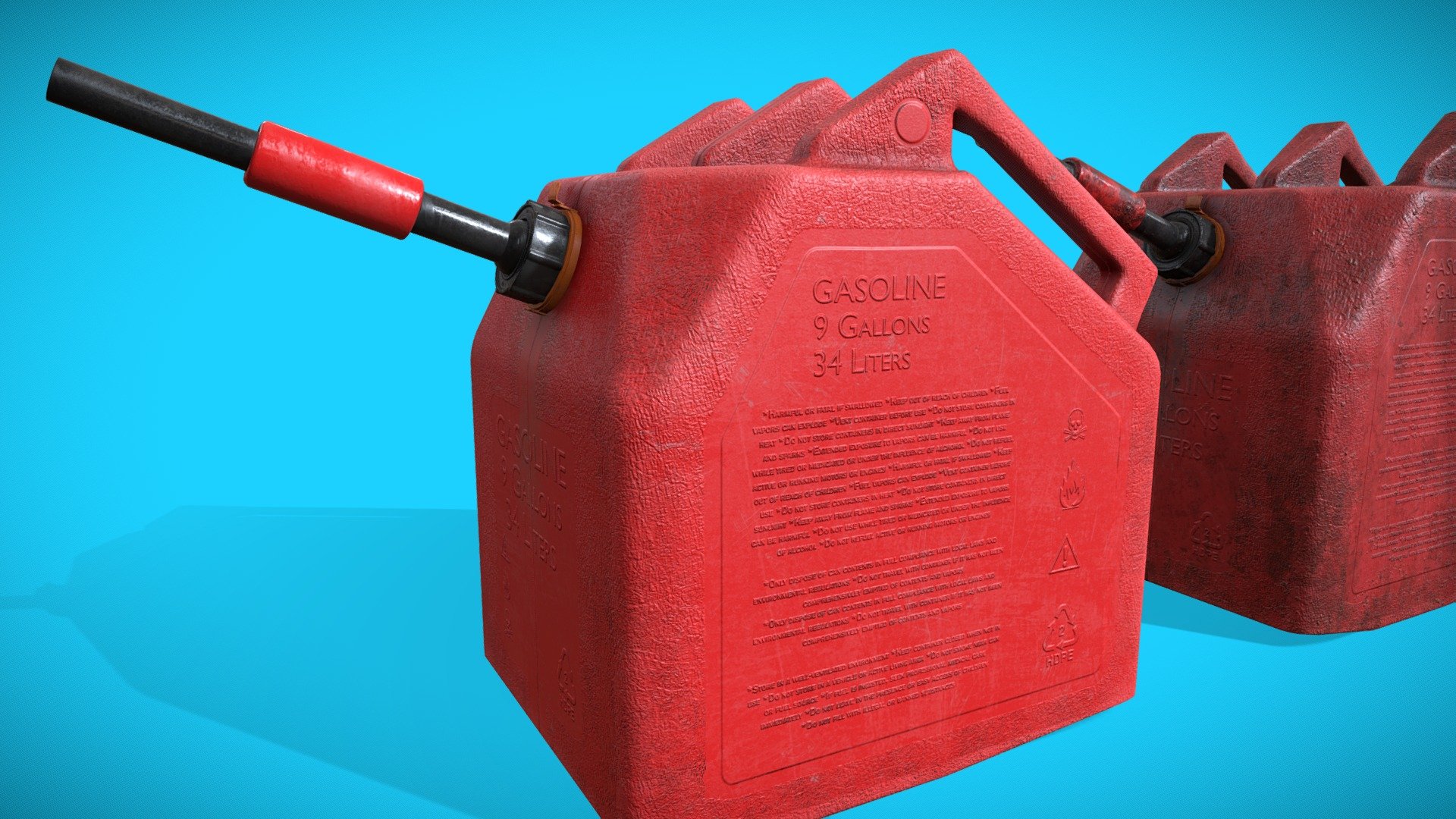 Heavy Duty HDPE Gasoline Cans - Download Free 3D model by Mad_Lobster ...