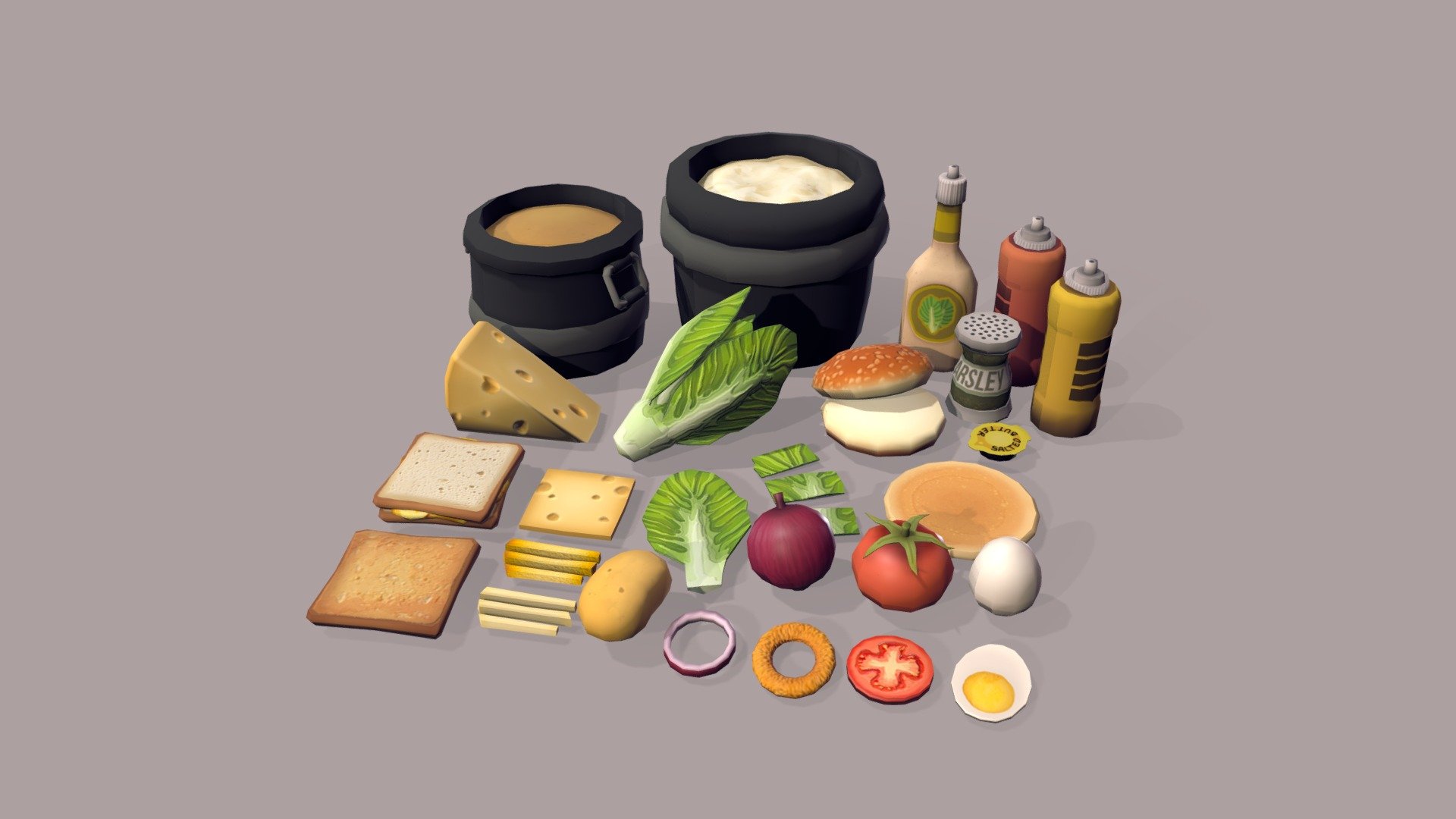 Food Assets - Buy Royalty Free 3D model by jaywong (@jaywong99 ...
