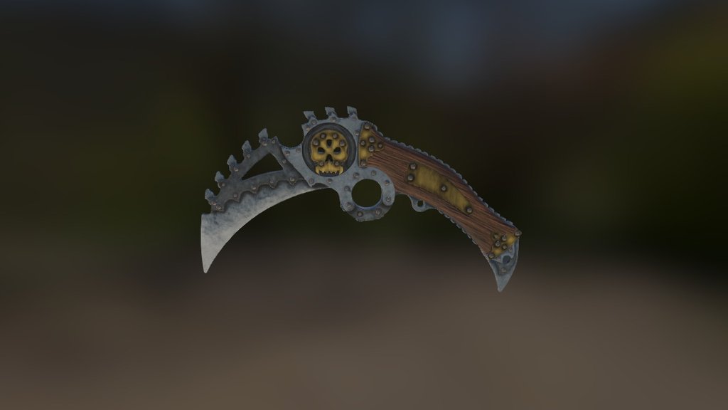 Steampunk Dagger - 3D model by sabrinabee88 [e886350] - Sketchfab