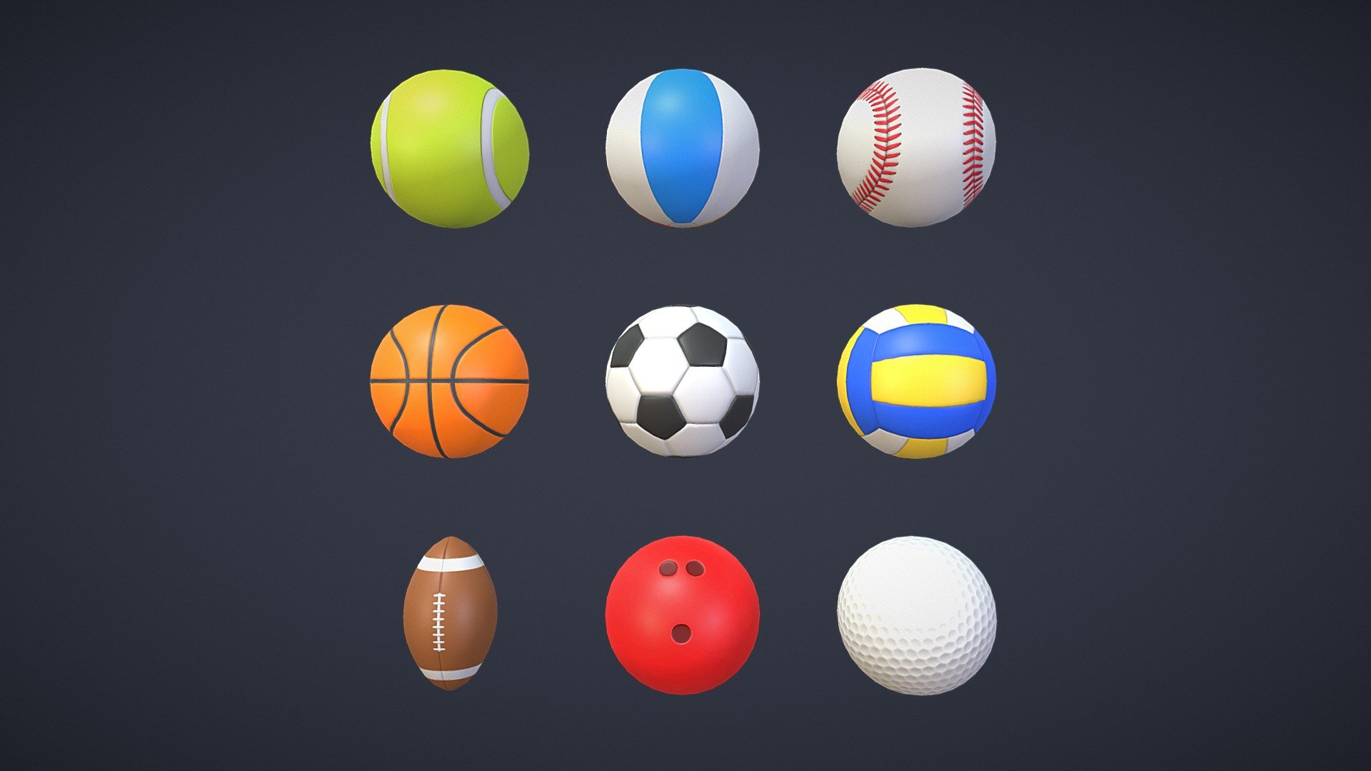 Sport Balls Pack - Buy Royalty Free 3D model by Andrii Sedykh ...