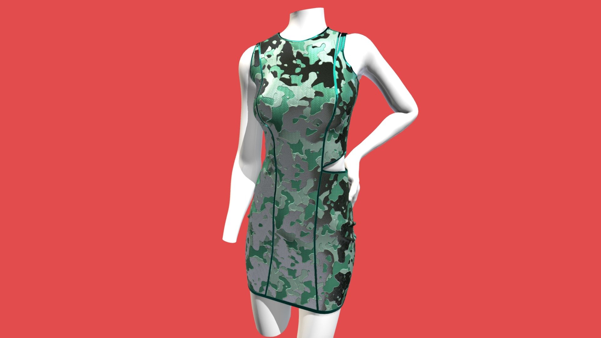 Camo Dress - 3D model by ramadoni.v [e890a73] - Sketchfab