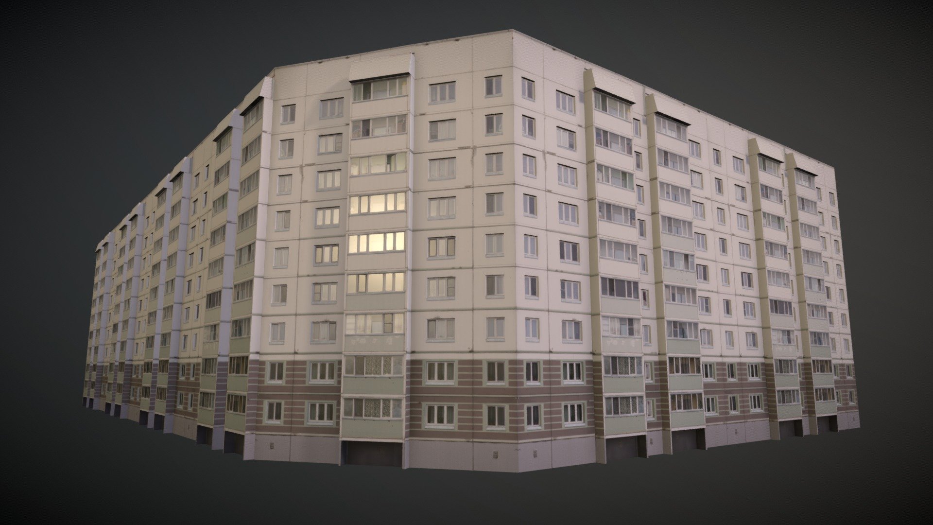 City panel house (new building in Russia) - 3D model by Diman68PRO ...